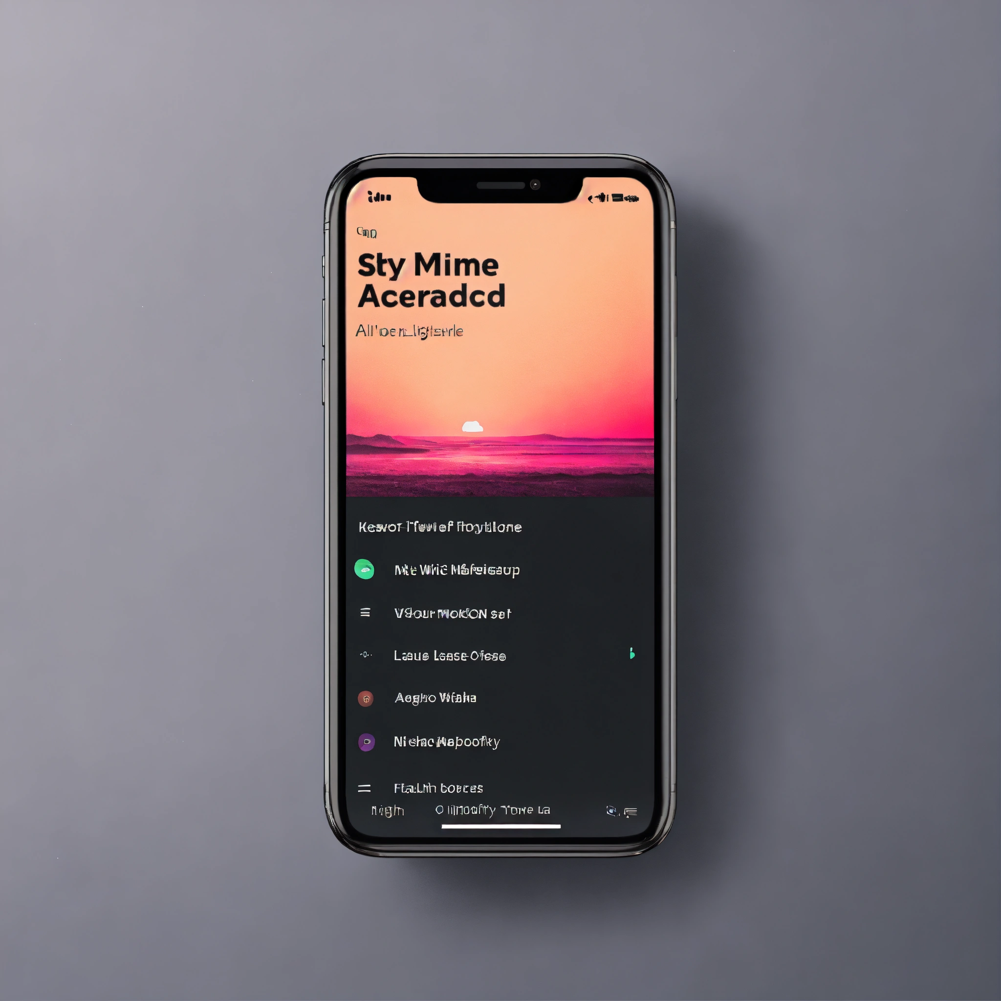 Lexica - Mockup spotify playlist with light gray gradient background