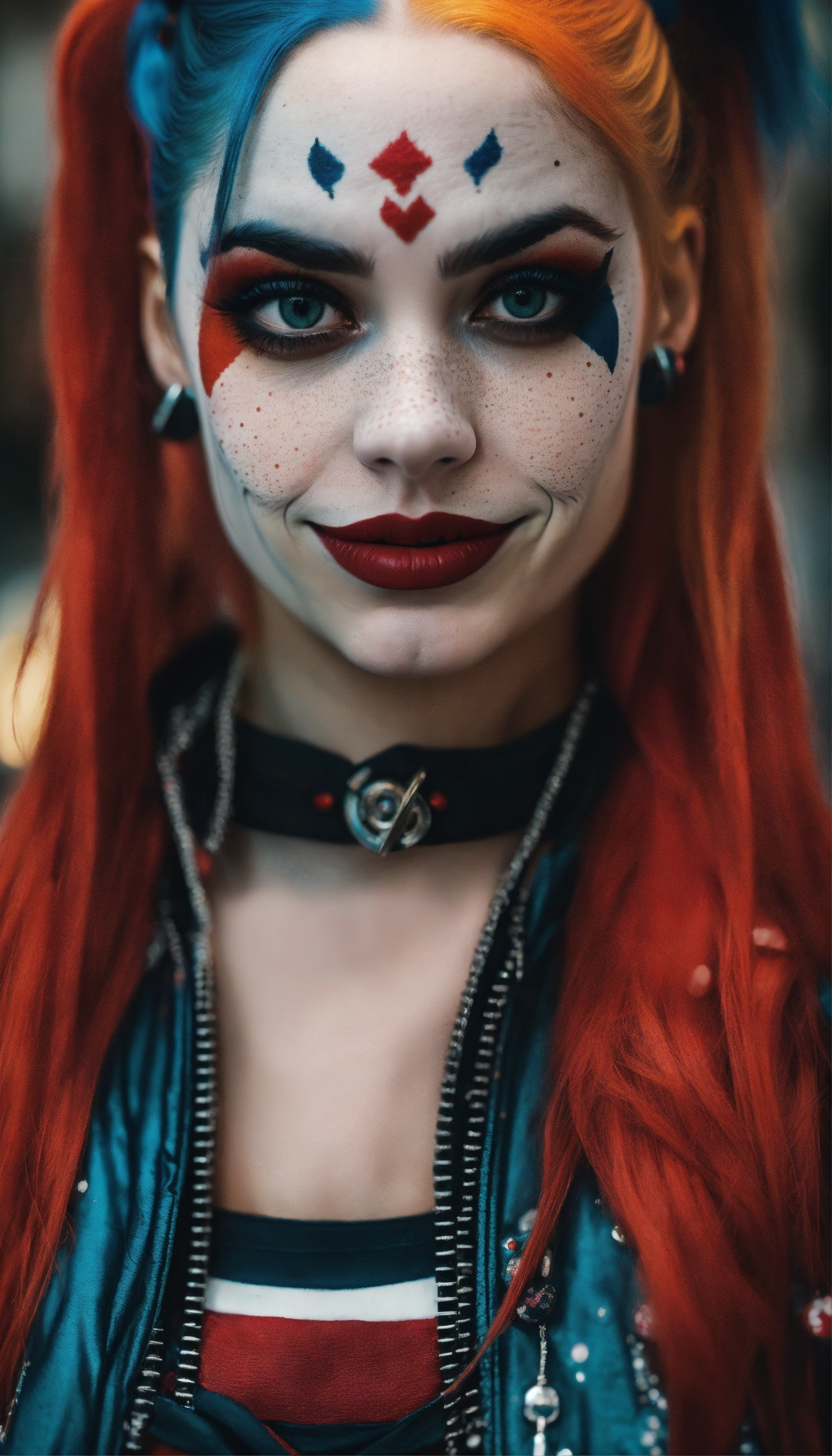 Lexica - A portrait of a harley quinn, fine - art photography, soft ...