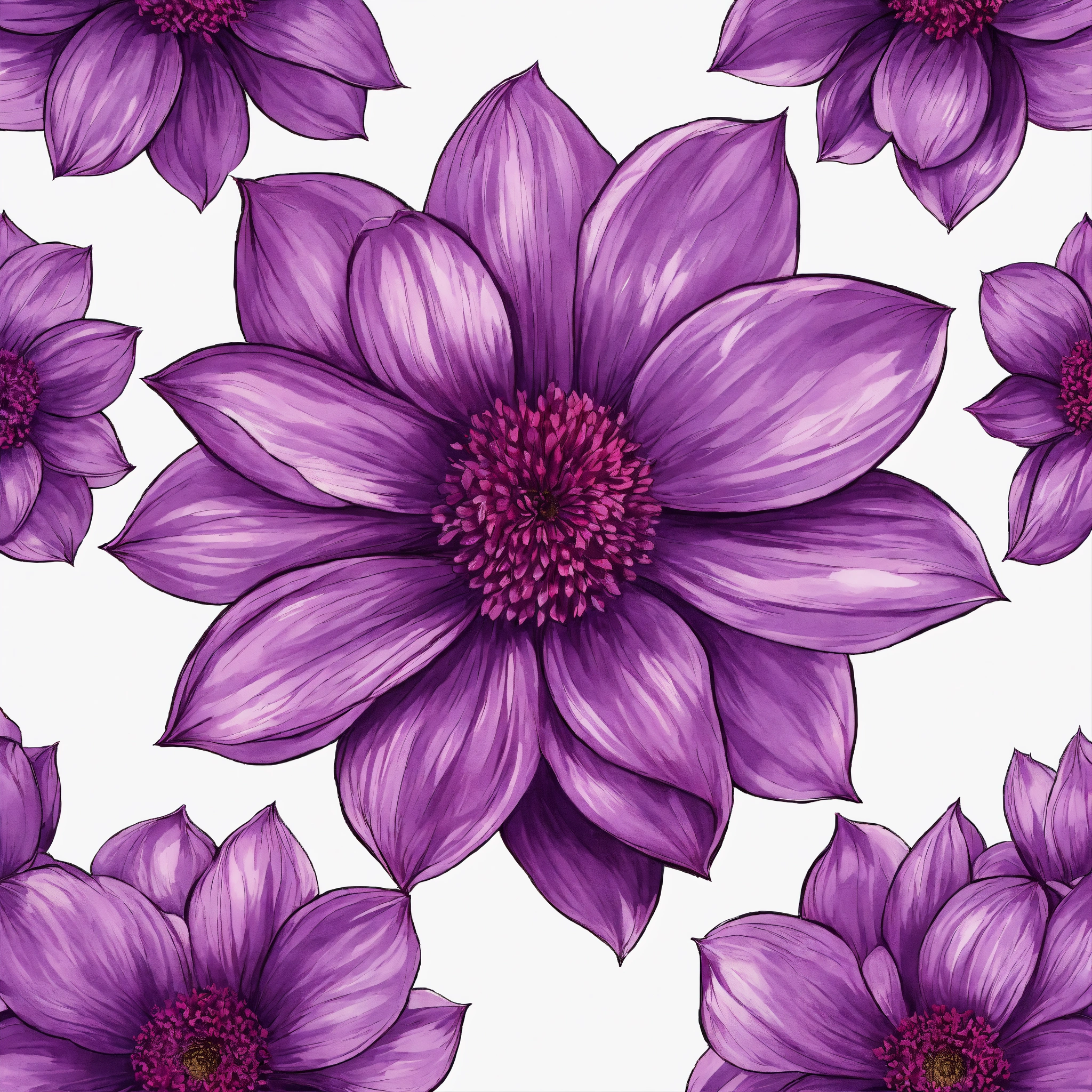 Lexica - Large beautiful purple flower, hyperrealistic, facing front ...