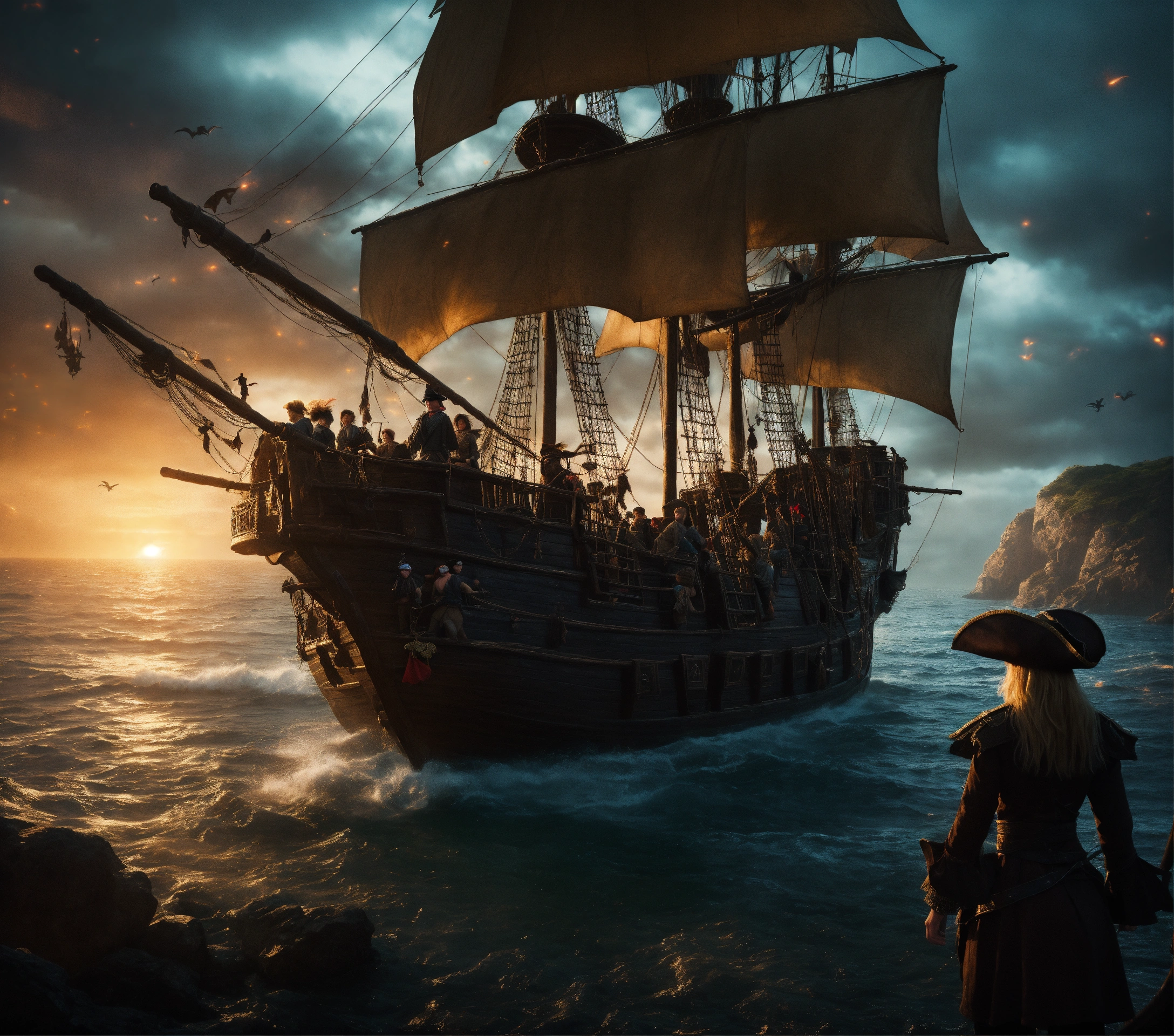 Lexica - An epic fantasy scene featuring 15-years old twins - a blonde ...