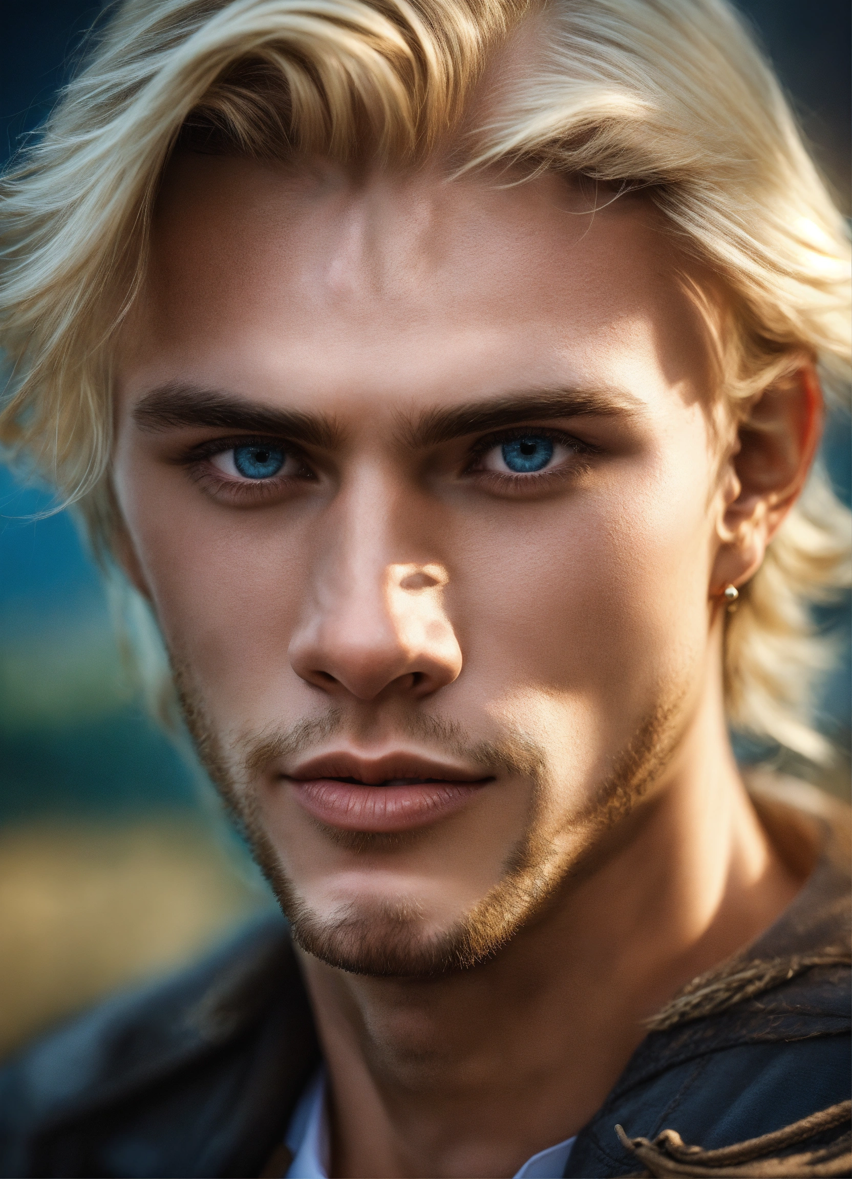 Lexica - A perfect strong aryan man, epic, majestic, blonde, blue eyes ...