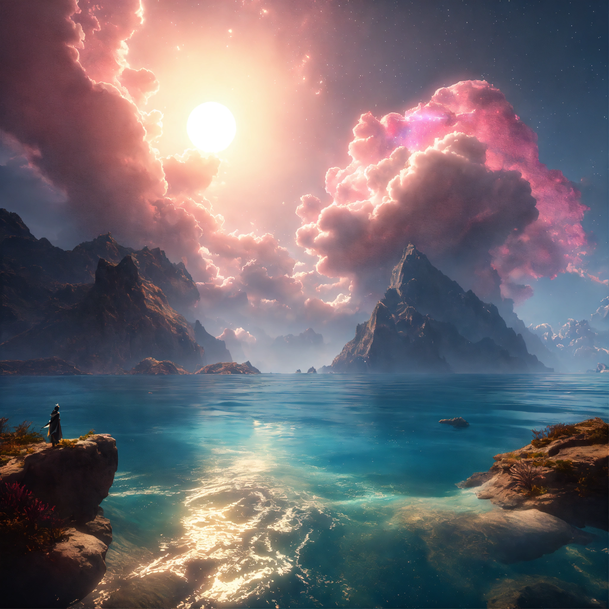 Lexica - Two divine beings, seraphim, light in love cloud, being ...