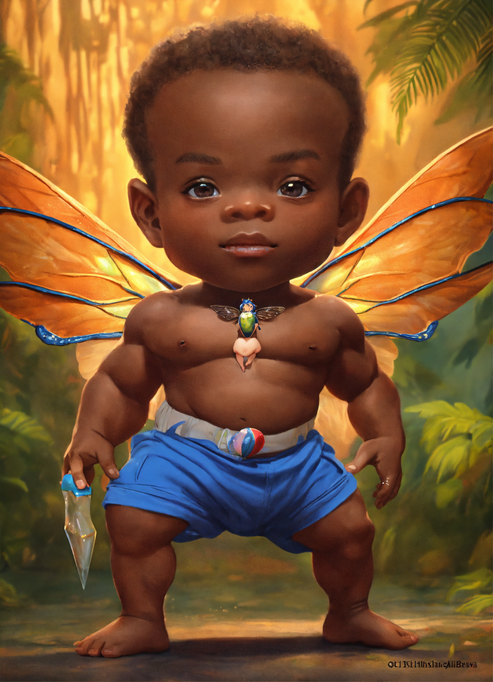 Lexica - Shrunk tiny bug size old Haitian bodybuilder tooth fairy kali ...