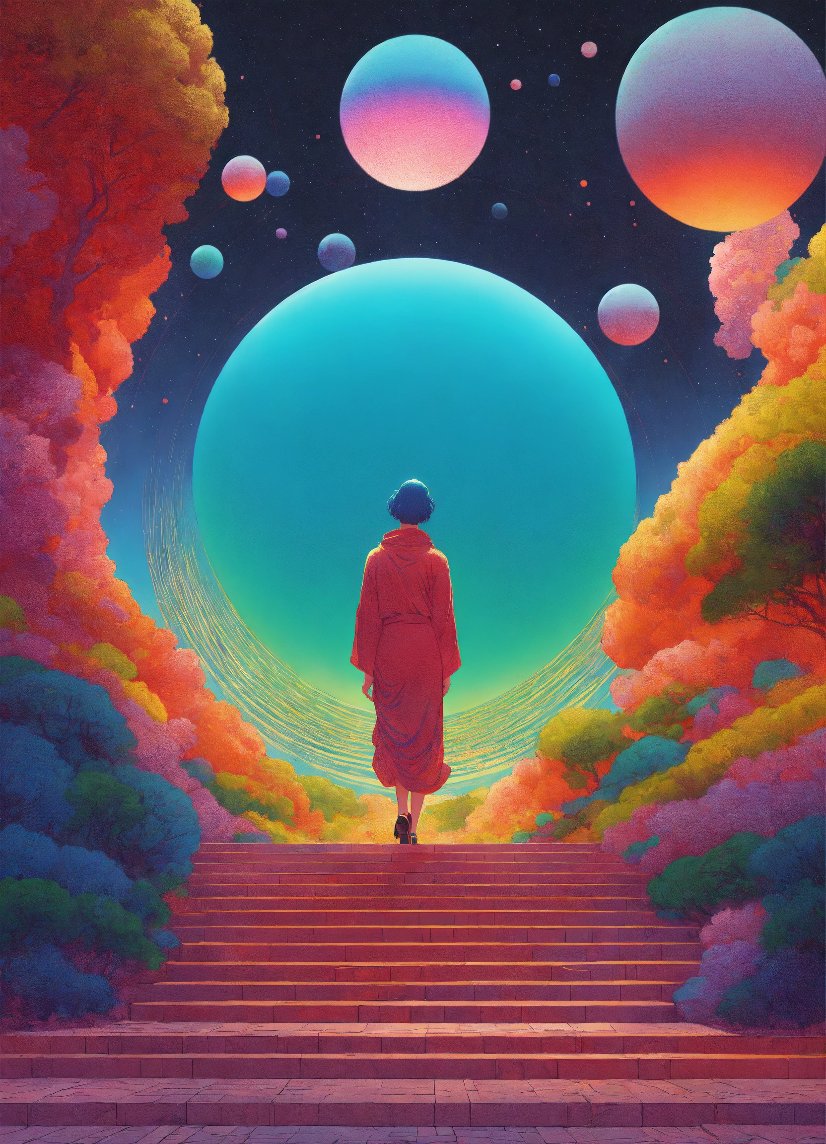 Lexica - Describe your image A colorful vibrant closeup portrait of a ...