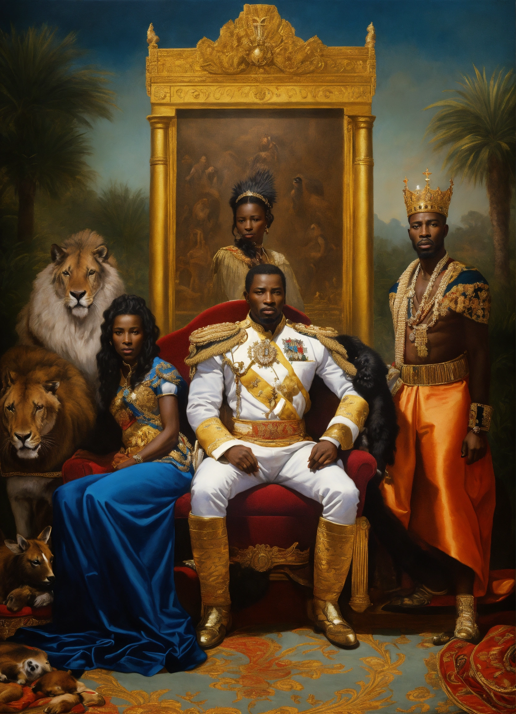 Lexica - A hyper-realistic depiction of the africa king and queen on ...