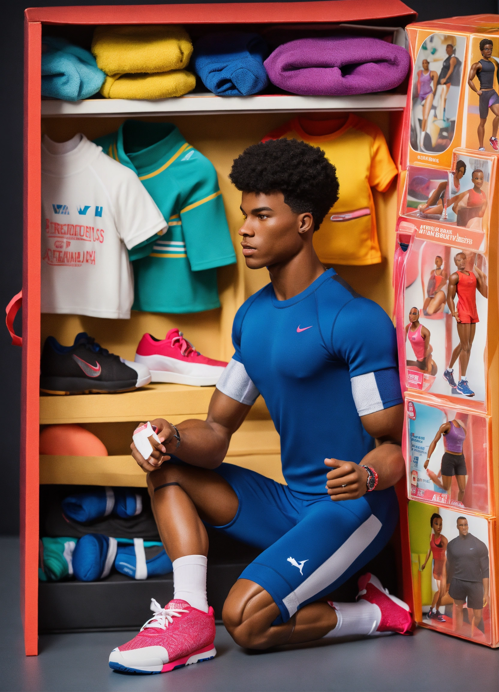 Lexica - Design an athletic African American Ken doll in workout ...