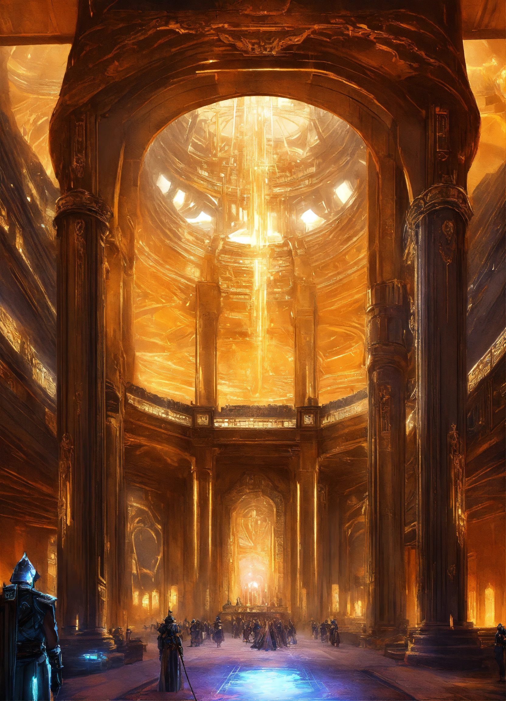 Lexica - Massive, gigantic sci fi emperors throne room gargantuan