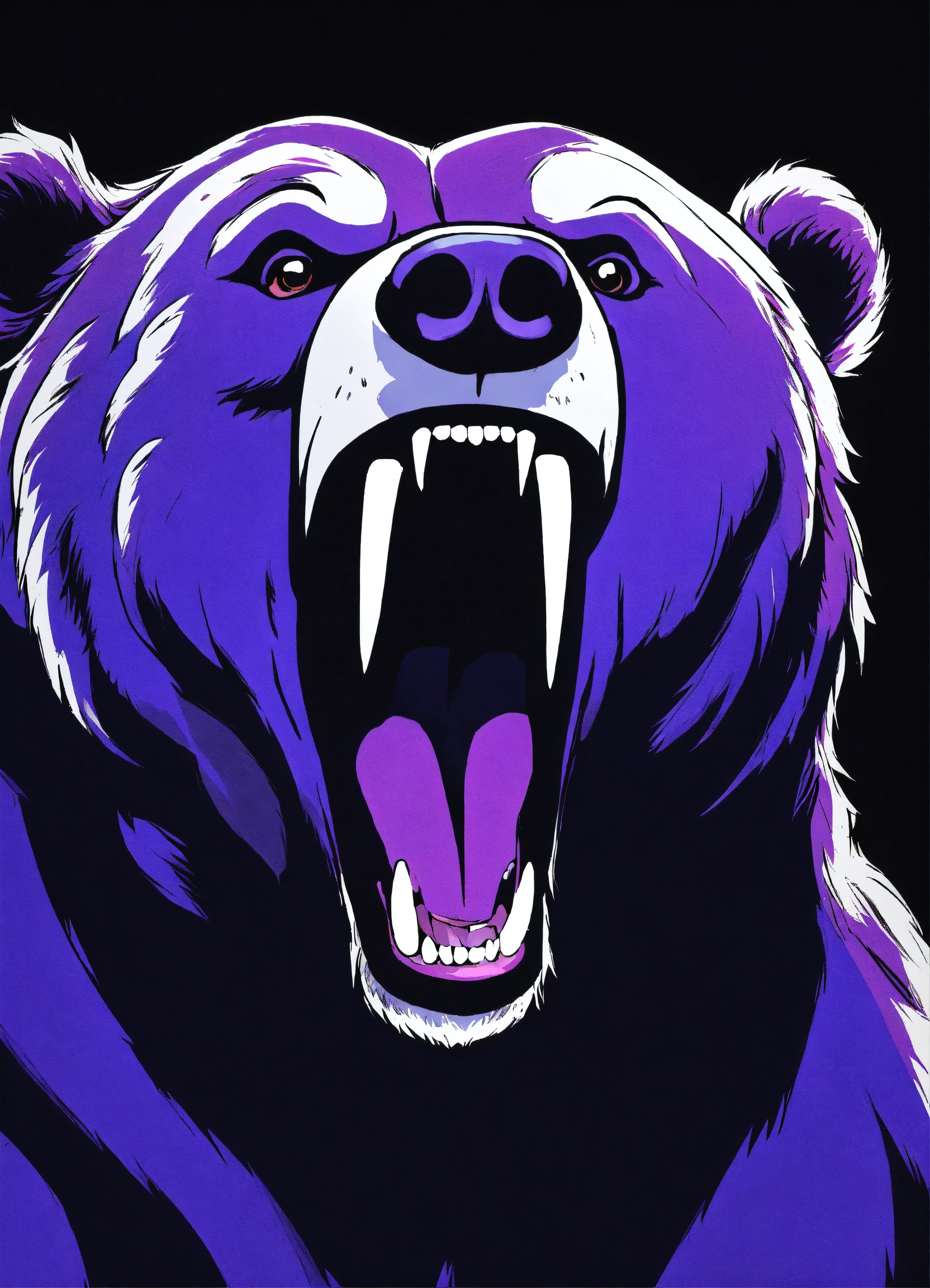 Lexica - Chicago bear yelling, close up portrait, yelling, high detail ...