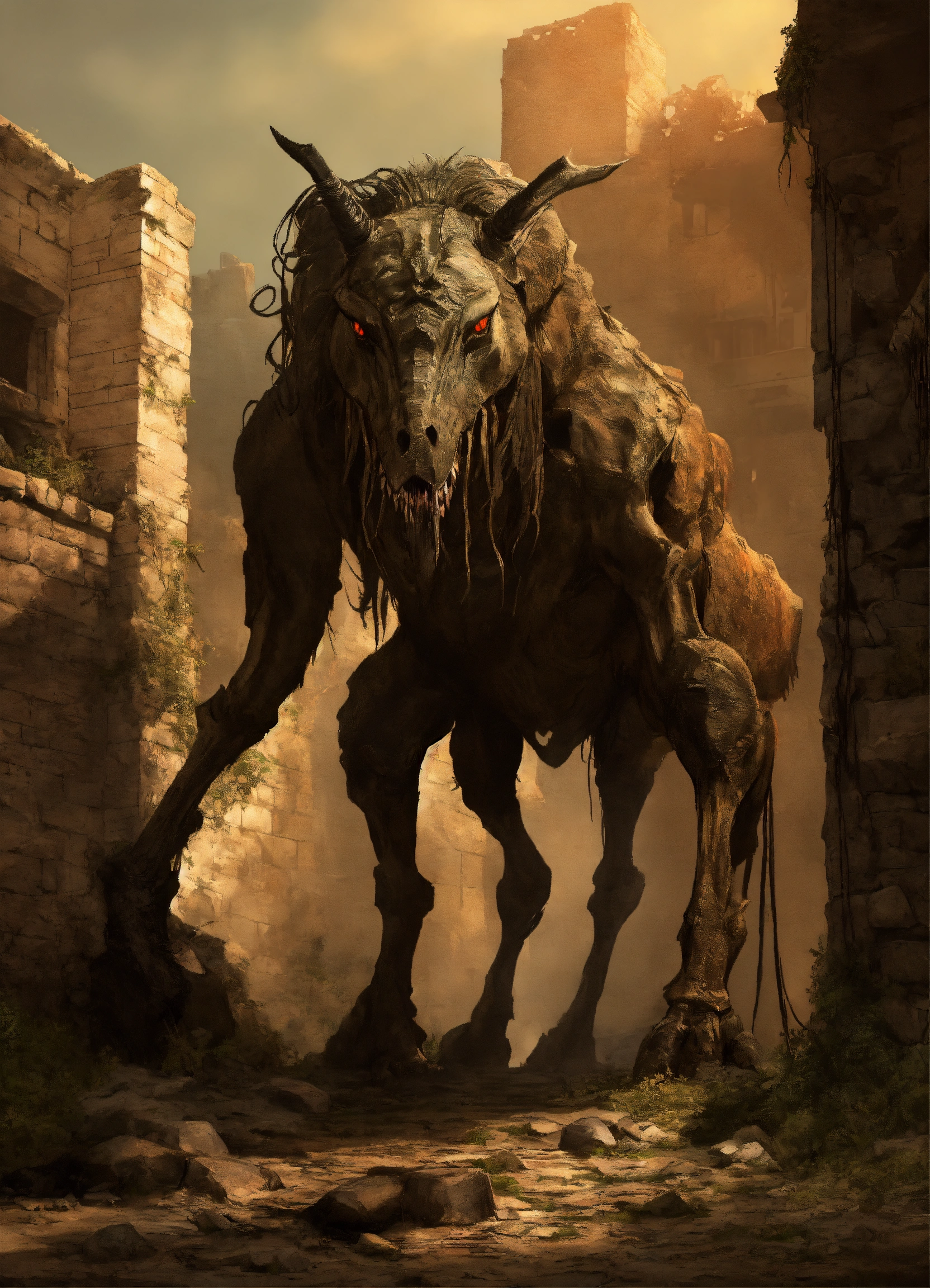 Lexica - A monstrous horse-like creature with strange proportions. Its ...