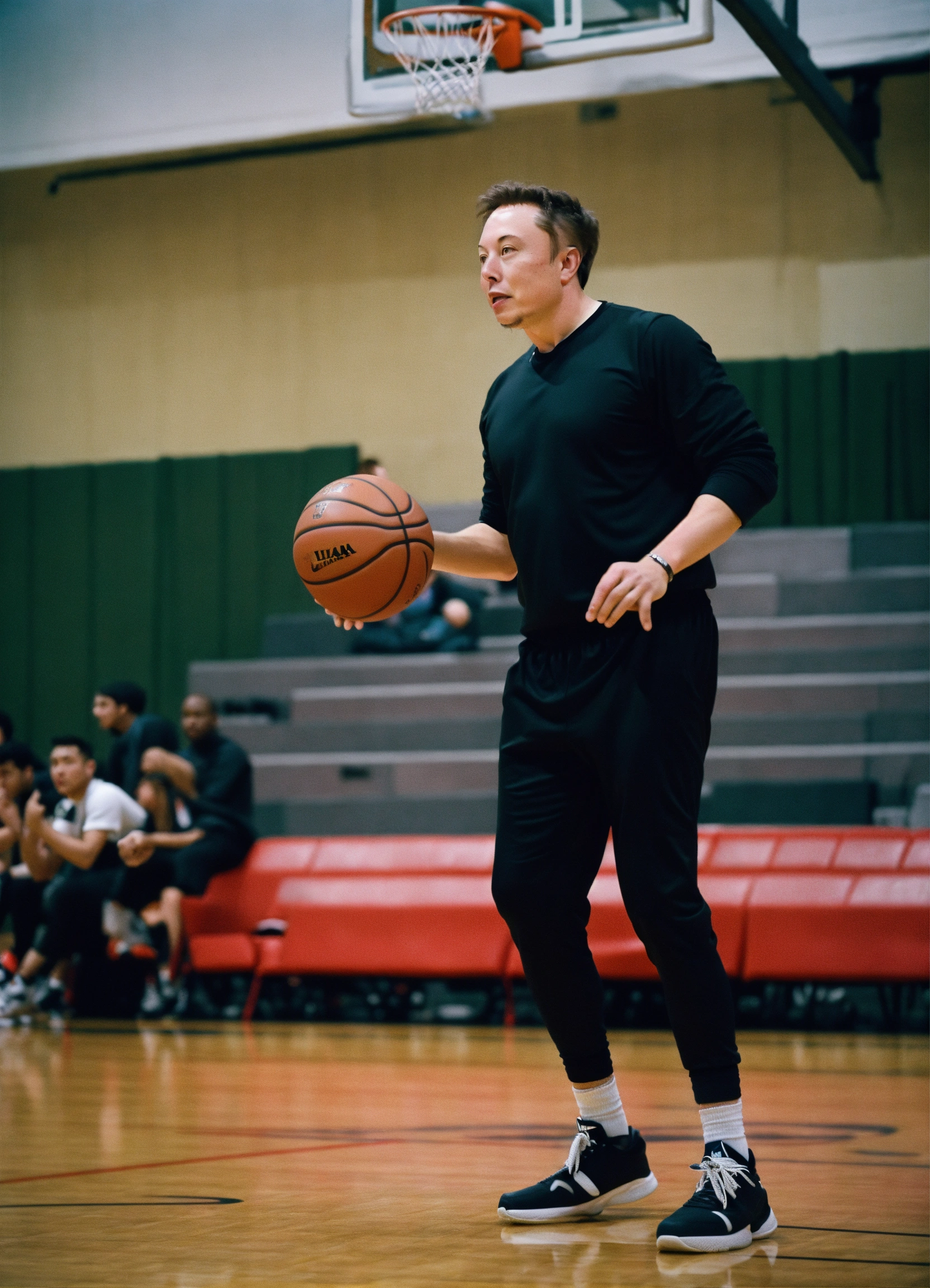 Lexica - Elon Musk playing basketball, sports photography, leica ...