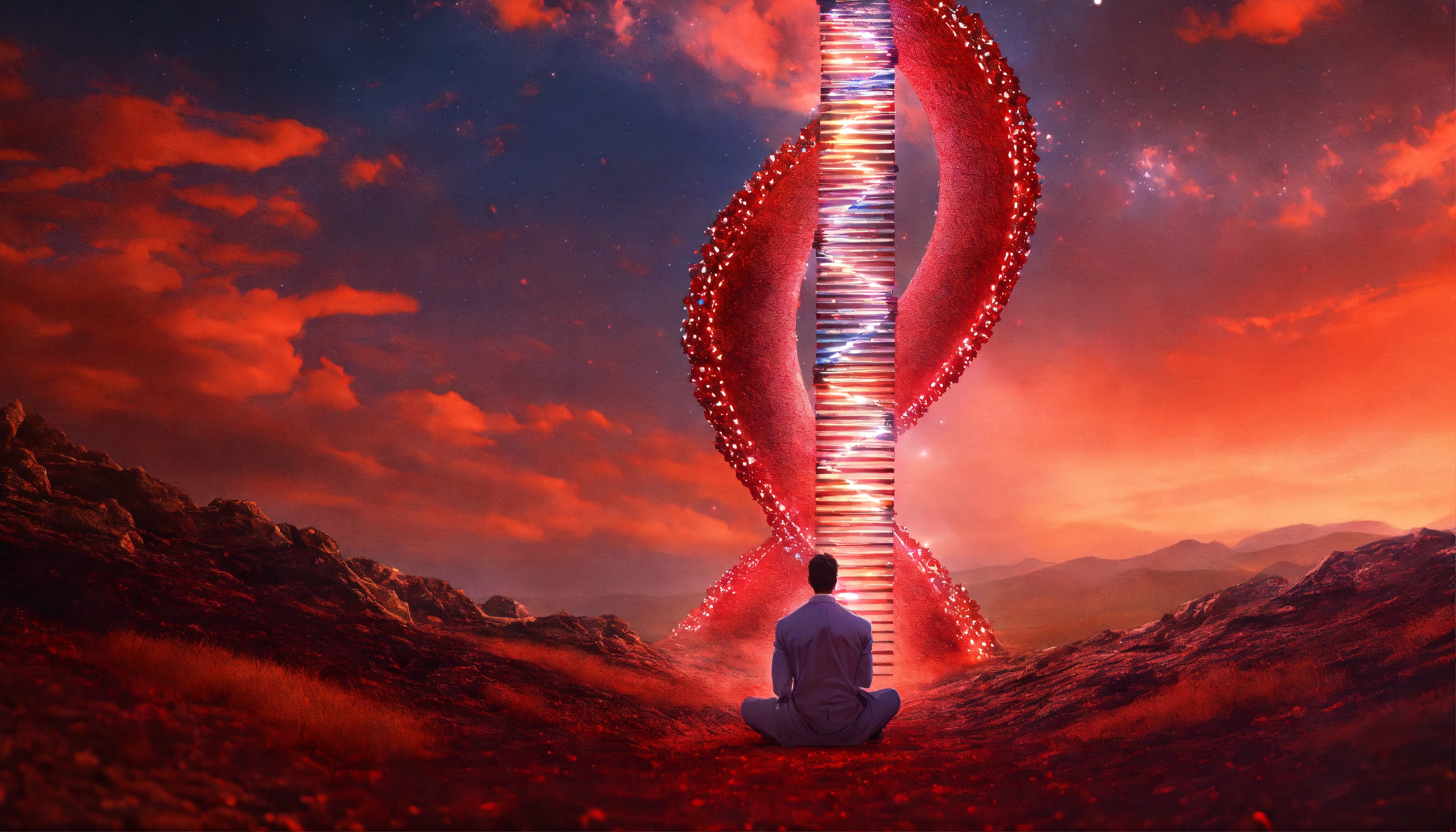 Lexica - Spiritual healing, well built man, dna strands, 4k resolution ...