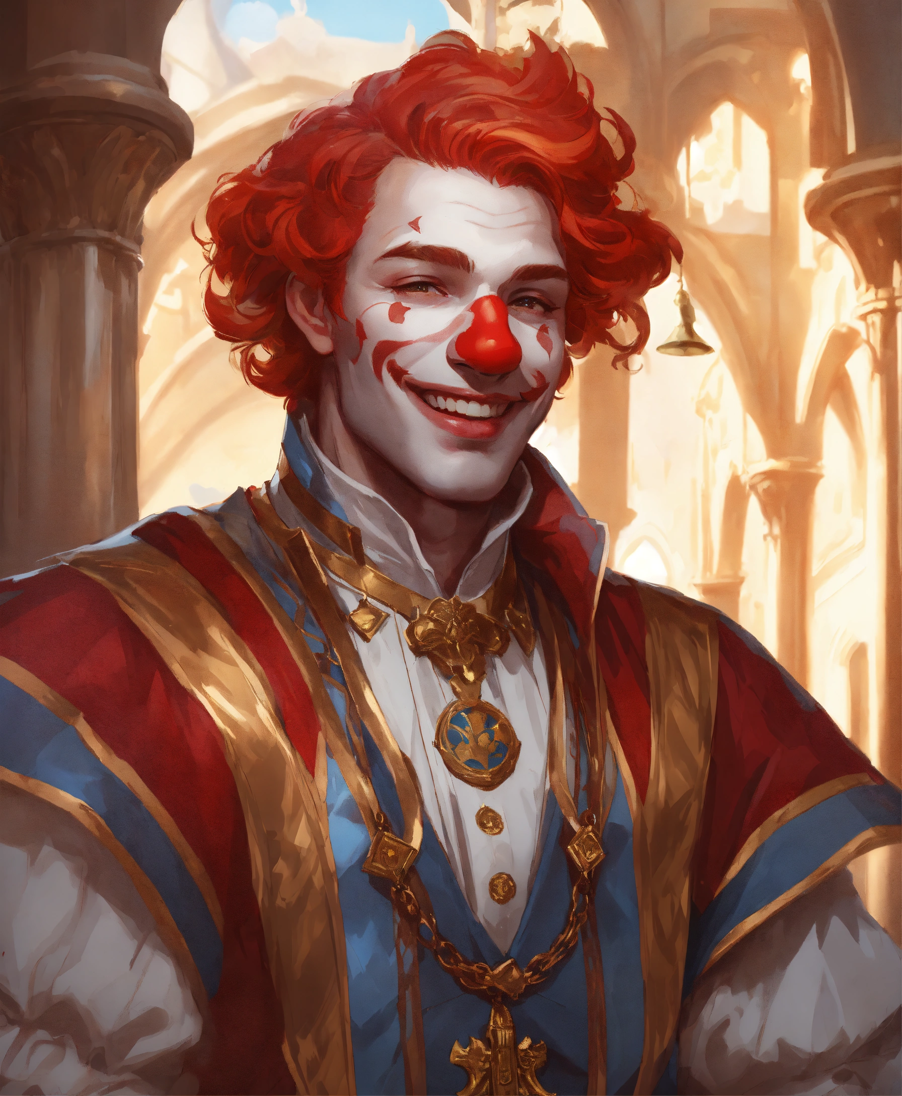 Lexica - Male medieval royal bufoon clown smiling in the royal court ...