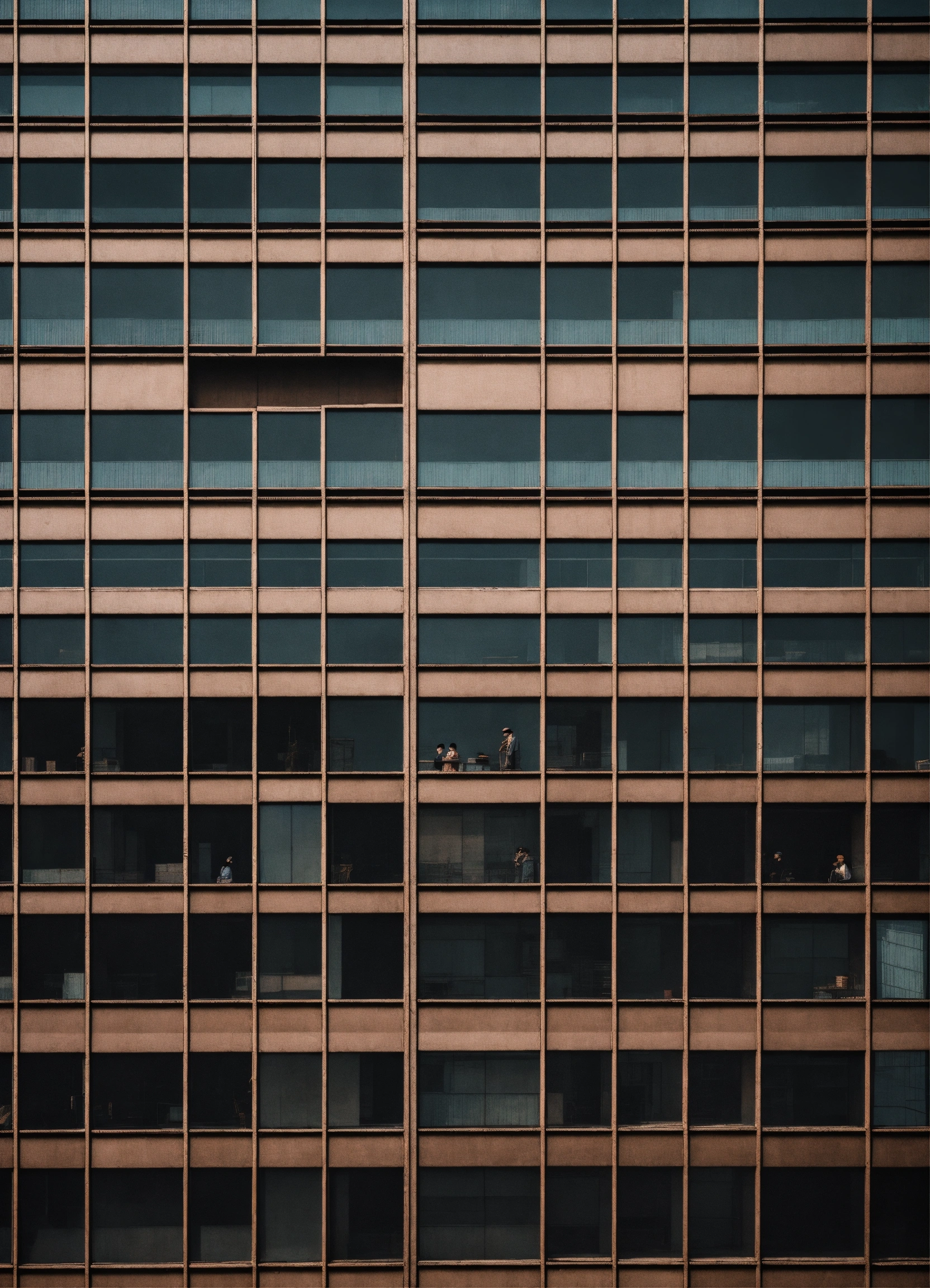 Lexica - Some people look over tall building windows, in the style of ...