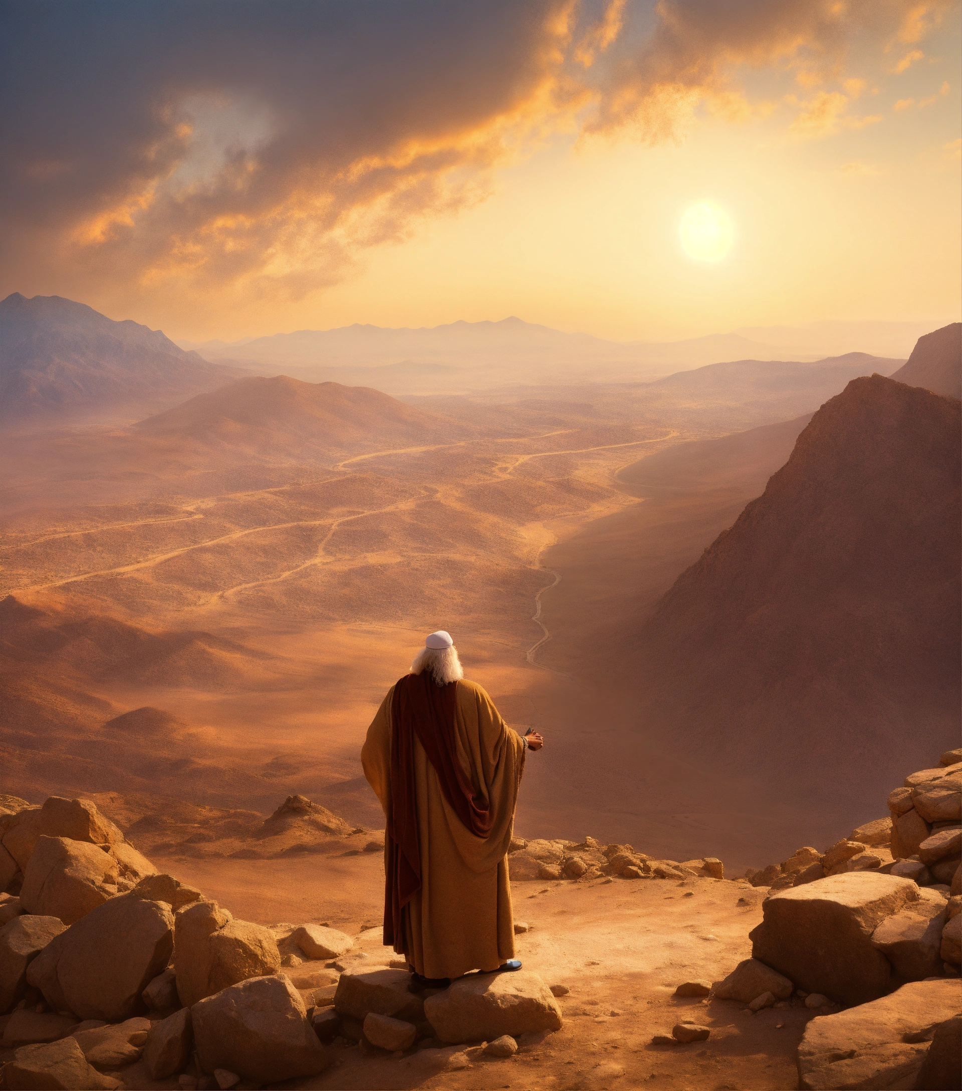 Lexica - View from the back of prophet Moses talking to GOD alone in ...