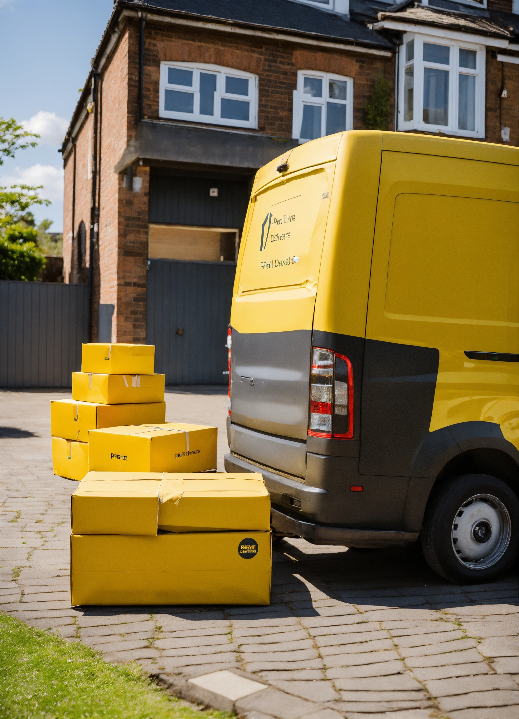 Lexica - Parcel delivery vehicle with just yellow parcels
