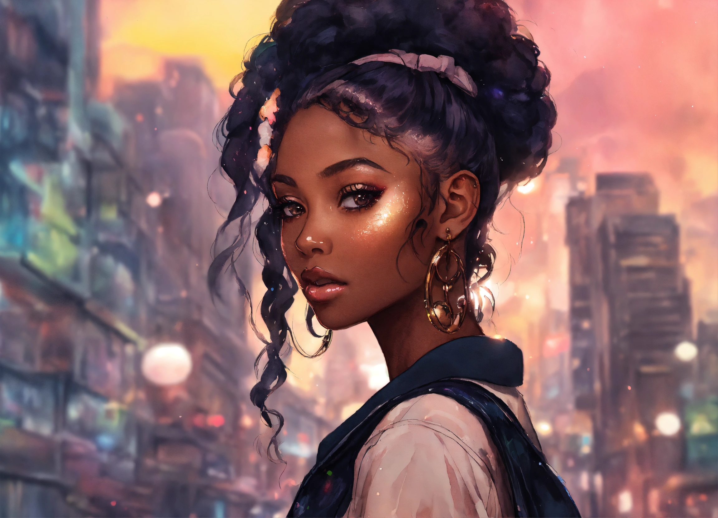 Lexica - Schoolgirl goth subculture core. Dark complexion African ...