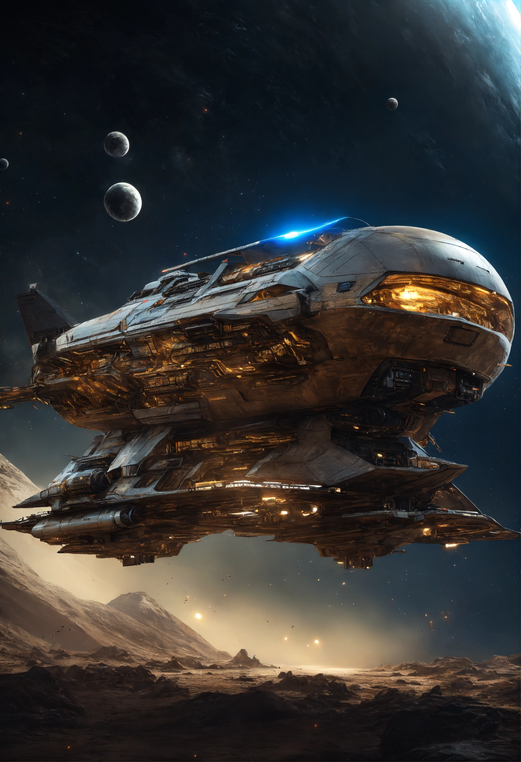 Lexica - Futuristic starship ,hyper realistic, detailed render ...