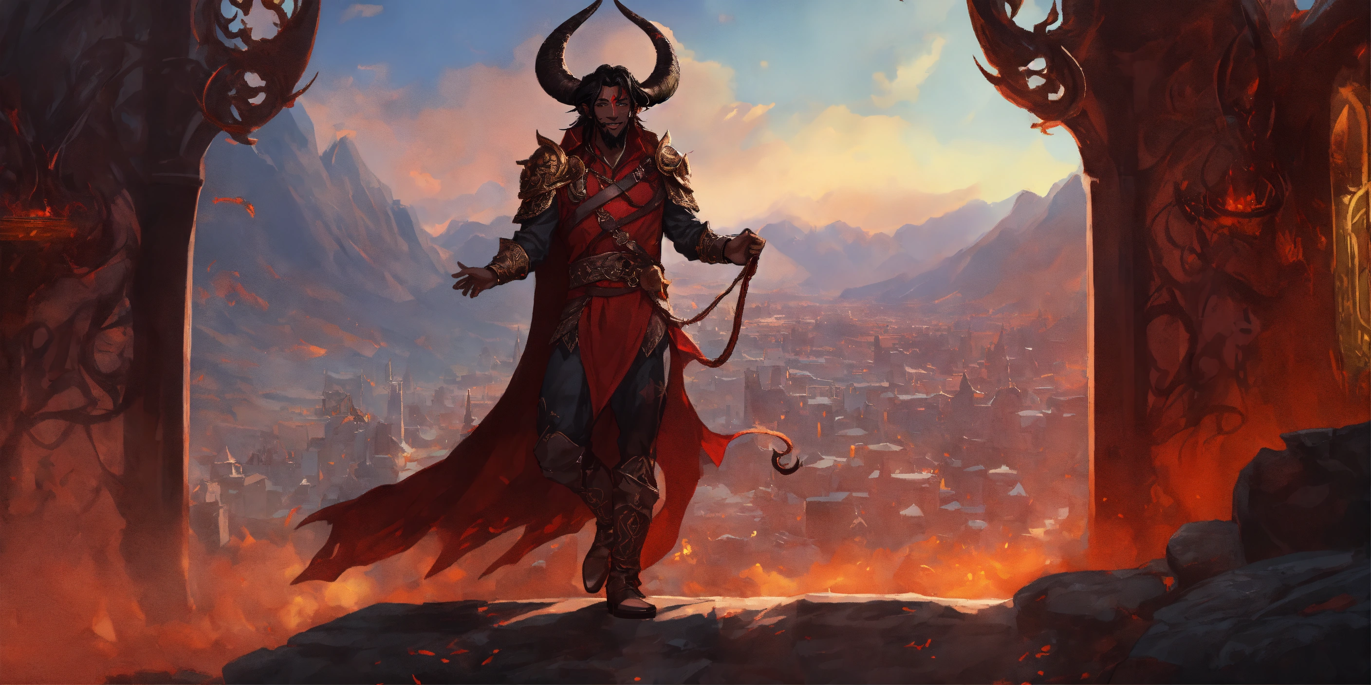 Lexica - A tiefling from Dungeons and dragons, a lean and wiry build ...