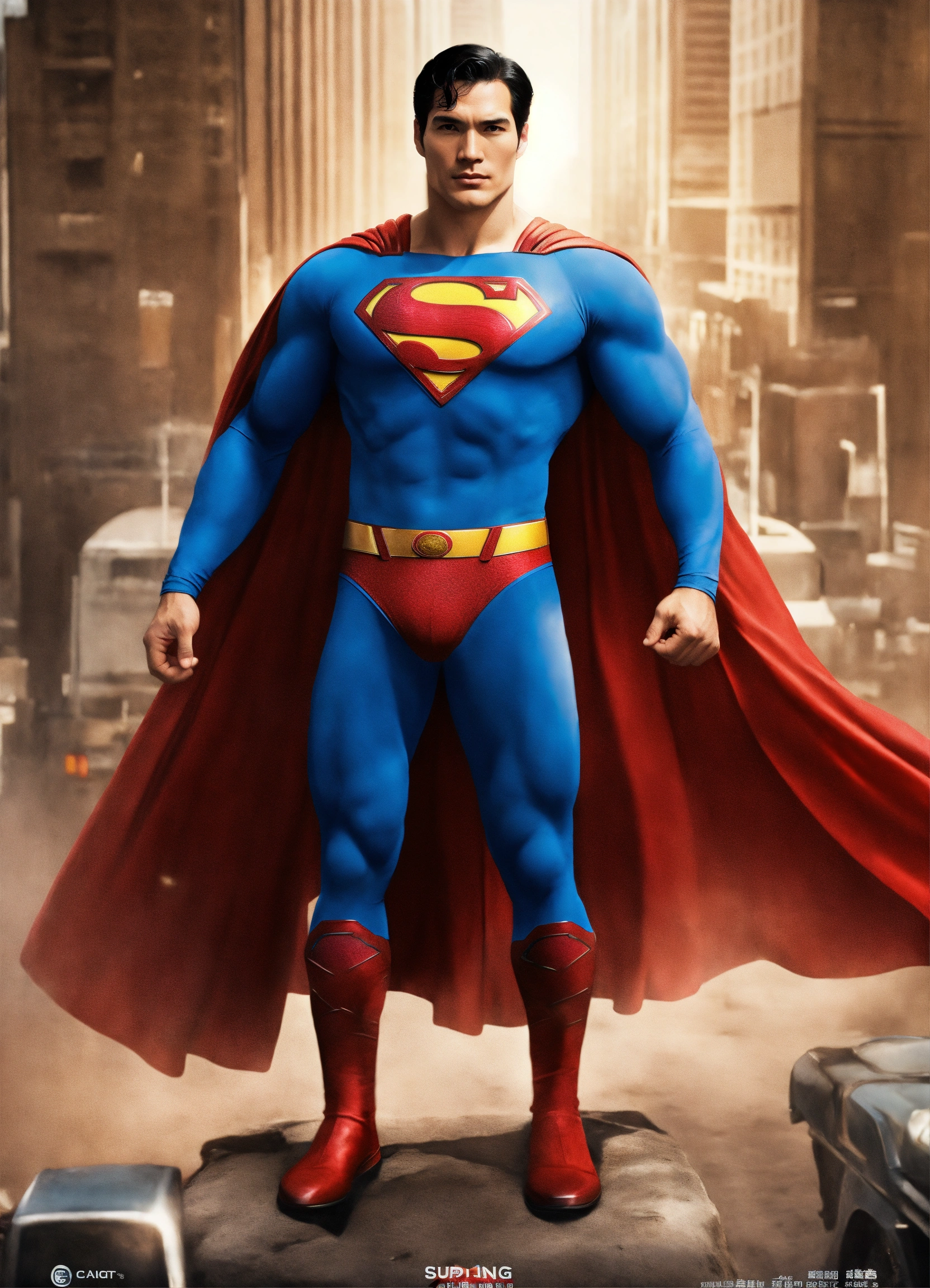 Lexica - Superman's body with Master Bing's face