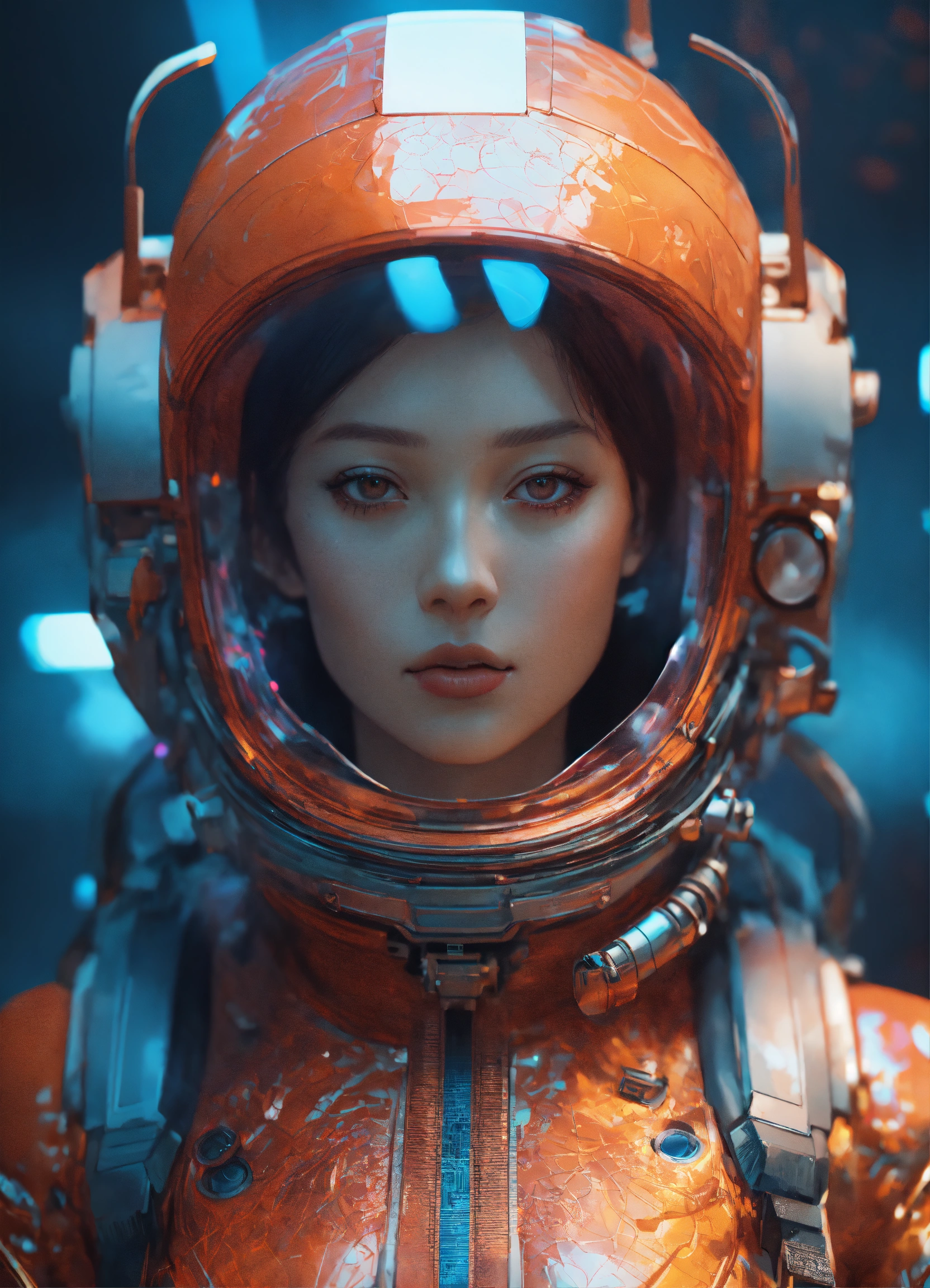 Lexica - Hyperrealistic portrait of a woman monster astronaut, full ...
