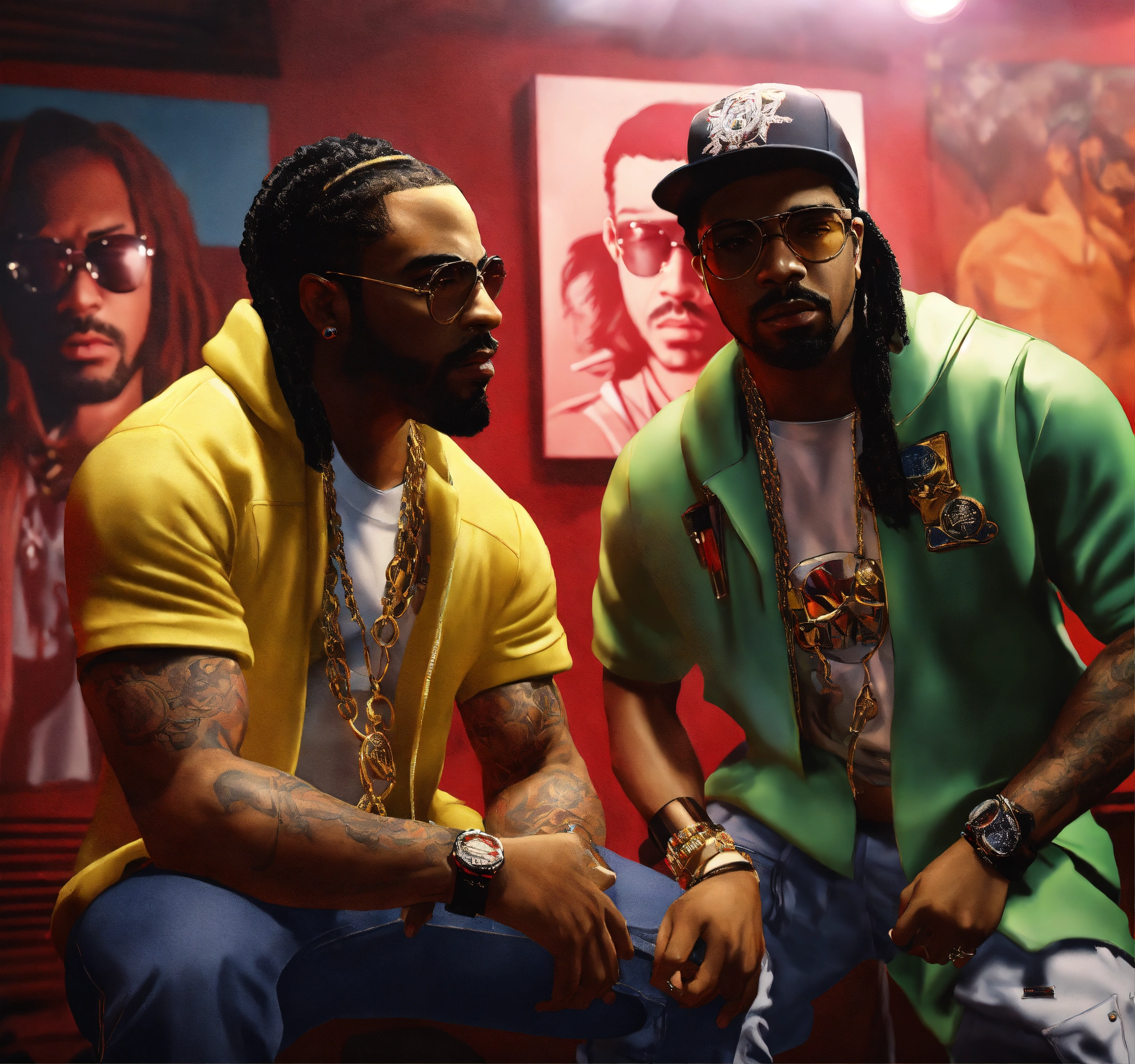 Lexica - Medium side angle shot Pop art, hyperrealist full body ...