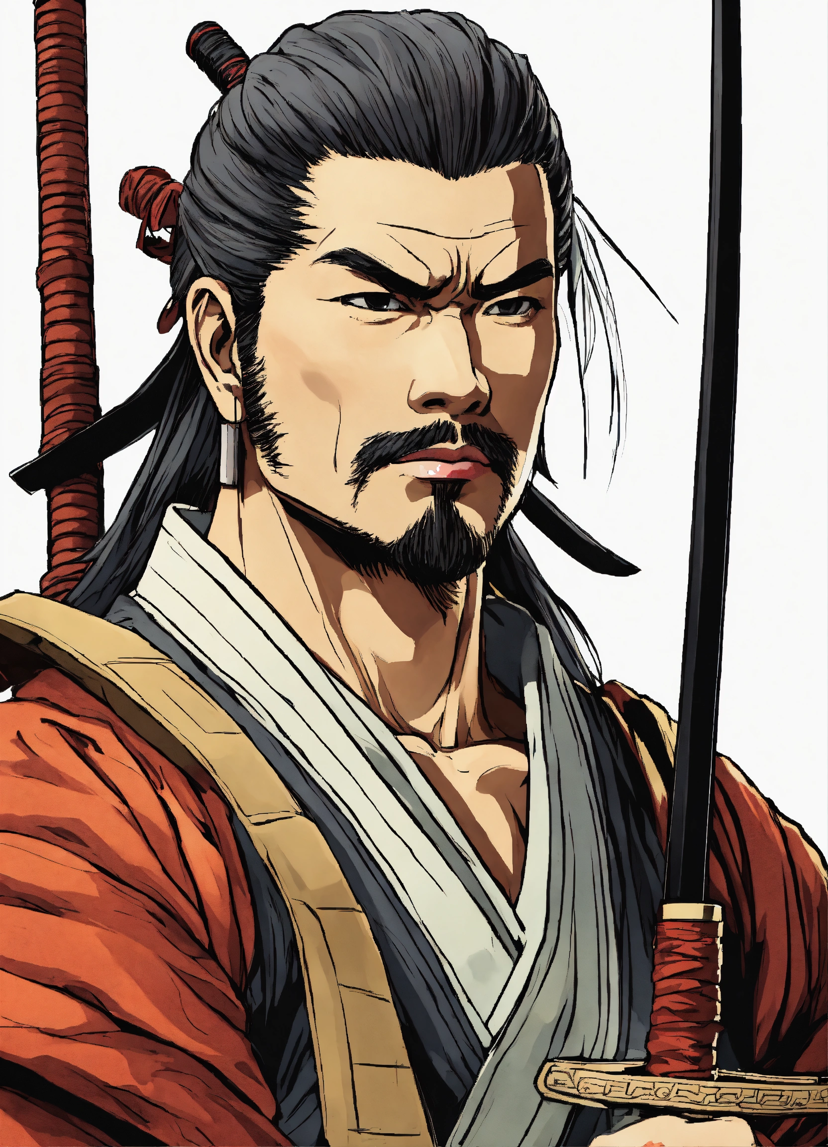 Lexica - Generate a portrait of a samurai , 4K resolution, anime, in ...