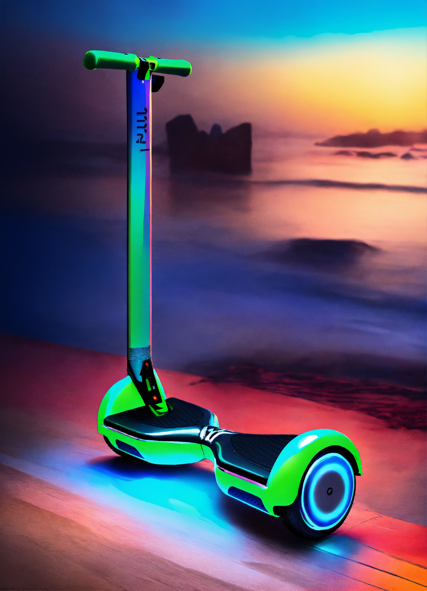 Lexica - Hoverboard. Hoverboard color is Blue and green gradient