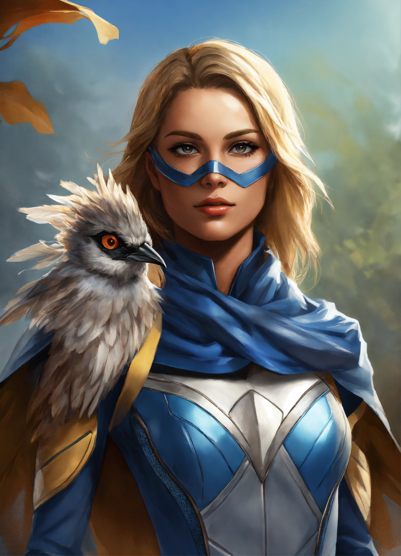 Lexica - Realistic, digital illustration art, superhero Mockingbird's ...