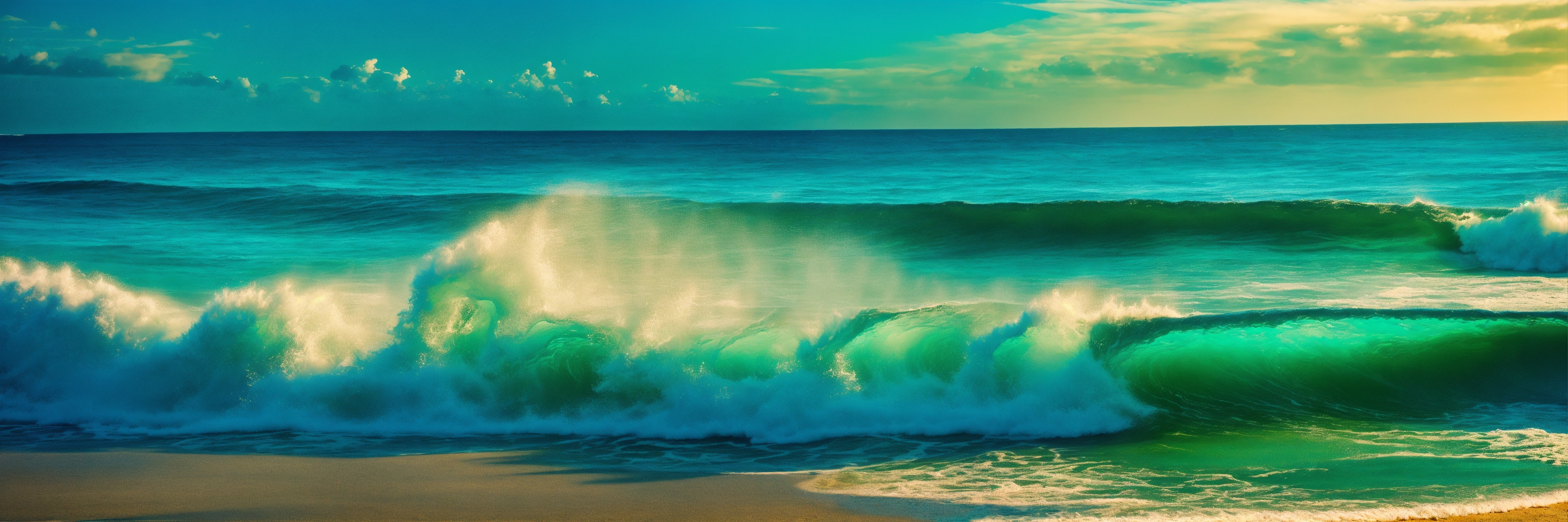 Lexica - Ocean, wave, beach, surreal, turquoise