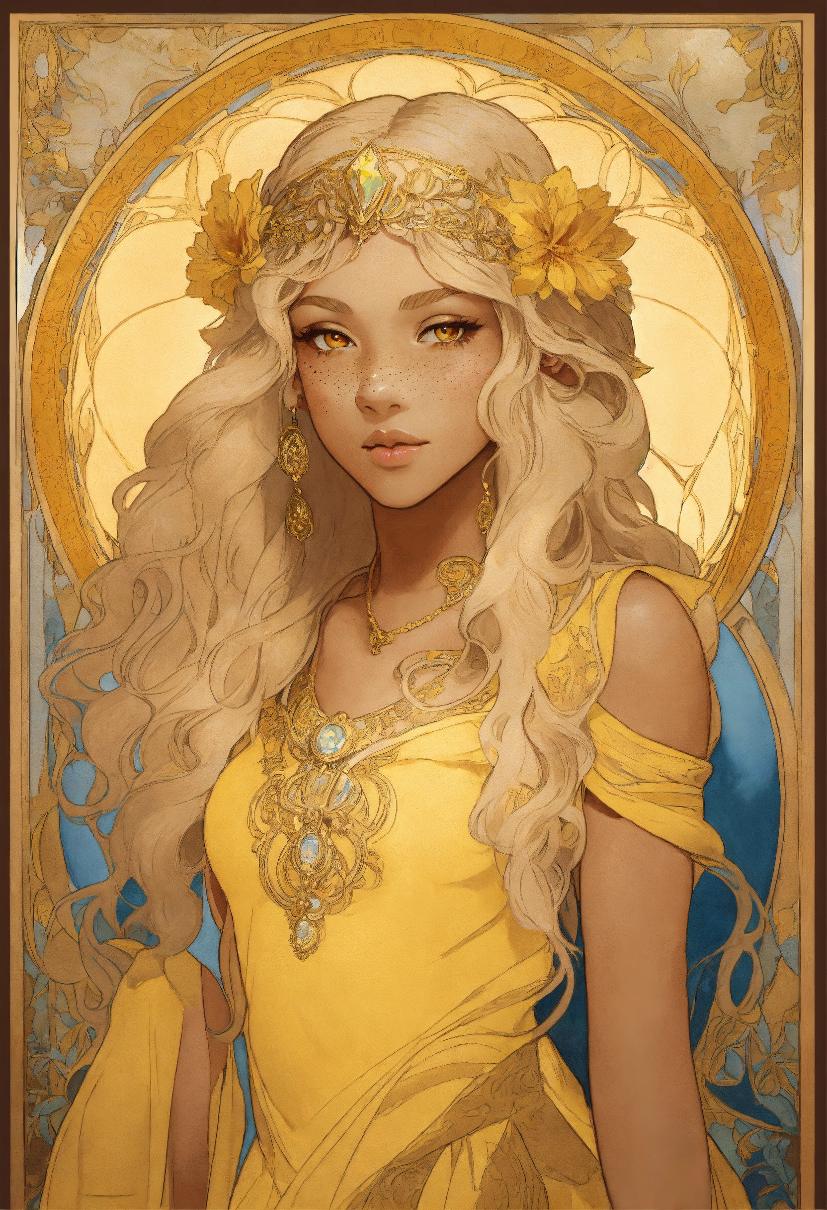 Lexica - Portrait of a young fairy elf biracial princess with tan ...