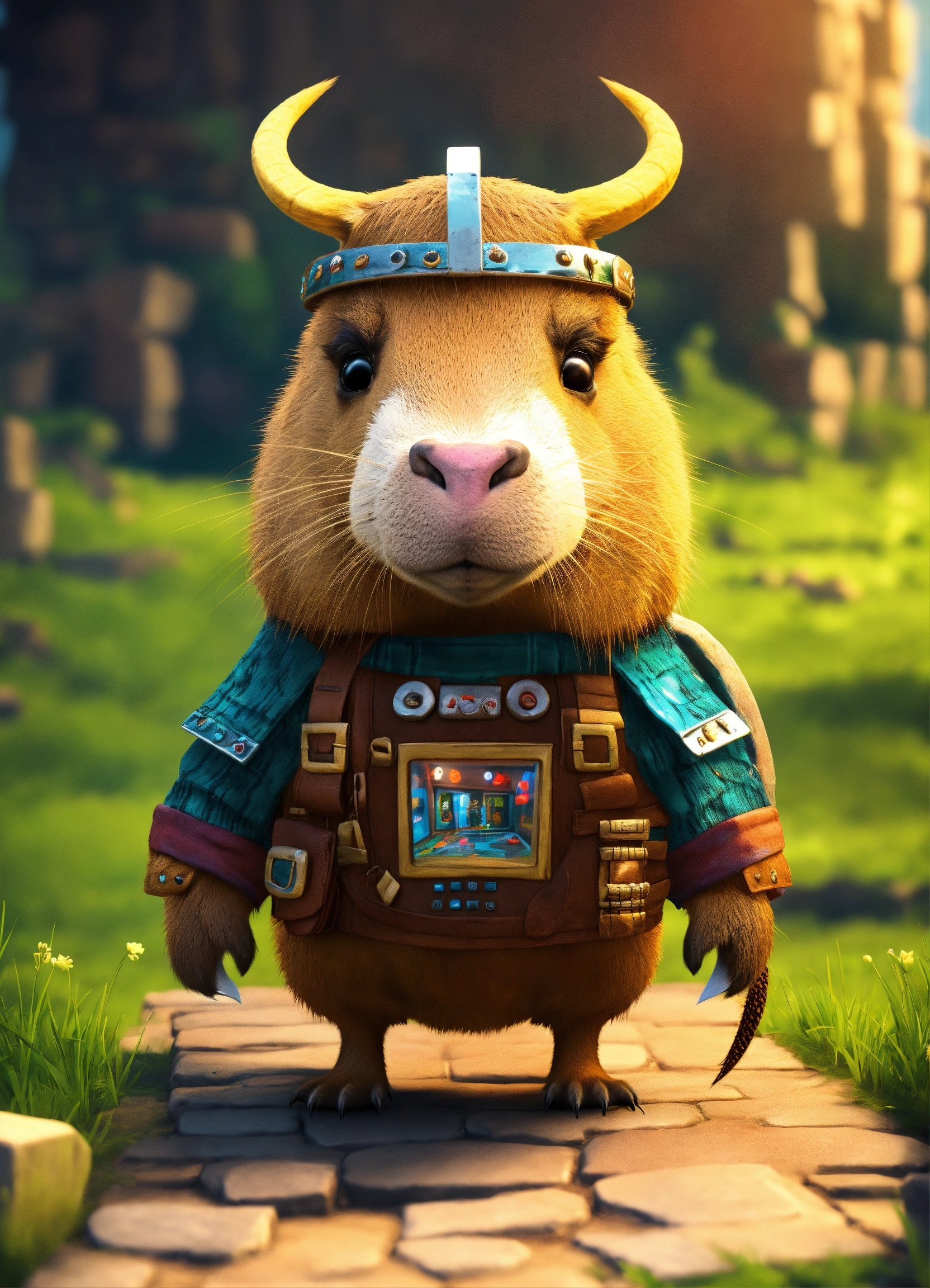 Lexica - Emo rock, squarehead, capybara, game character, viking ...