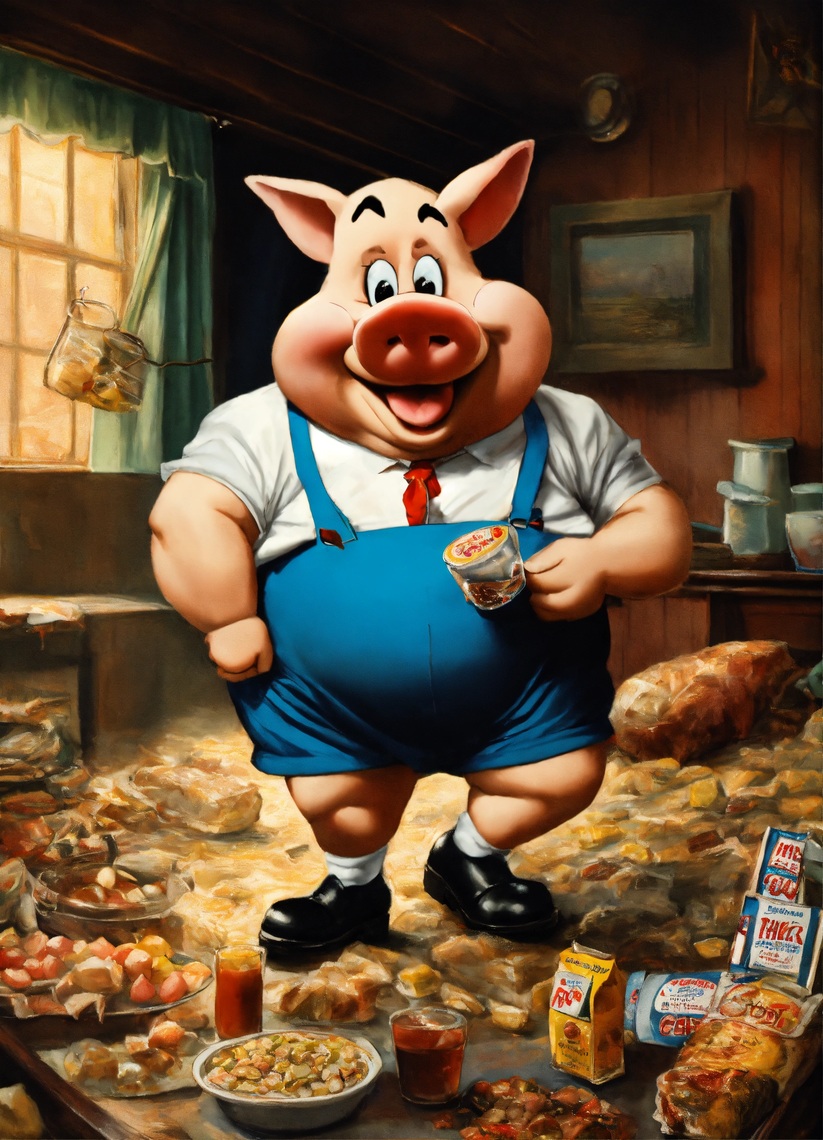 Lexica - Chris Christie as porky pig