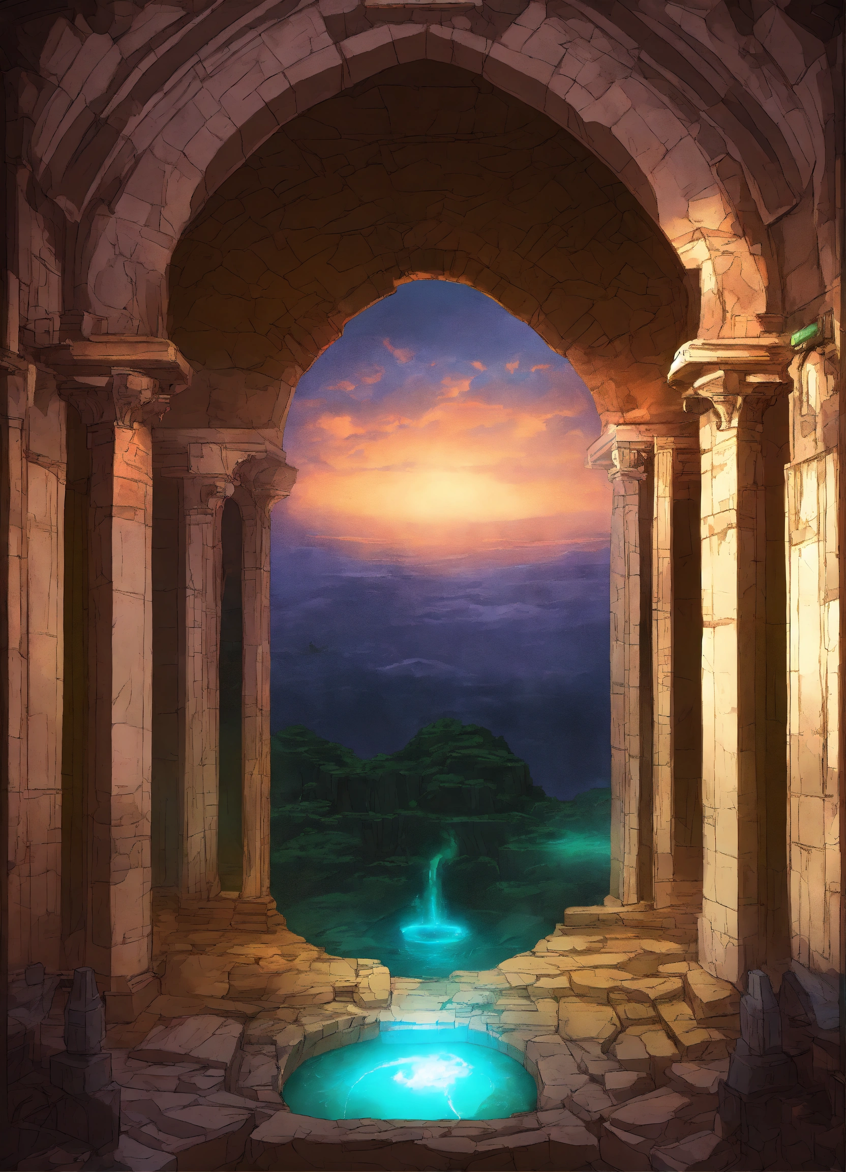 Lexica - Fantasy temporal rift portal, digital art graphic novel