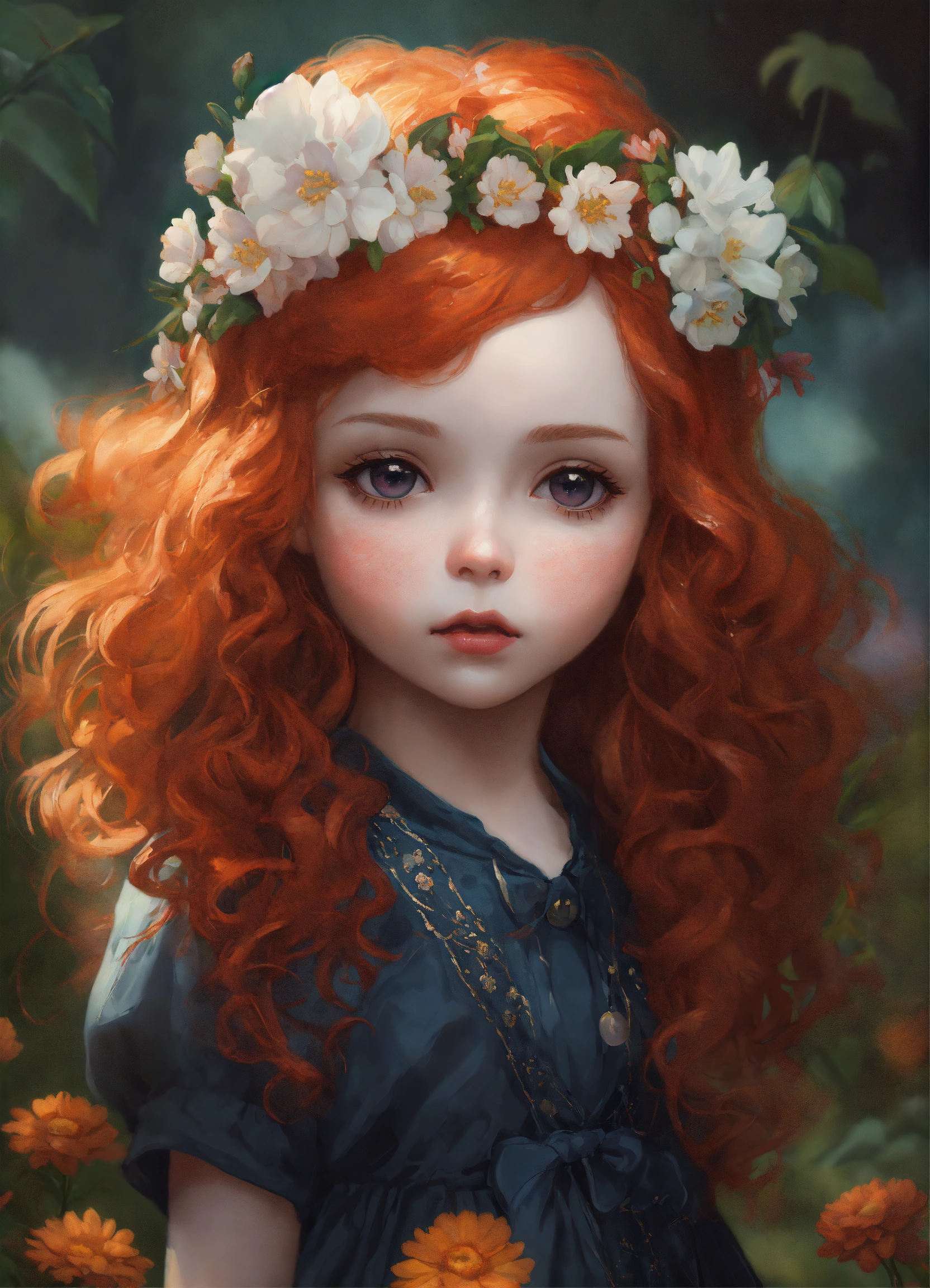 Lexica - Portrait of a cute gothic chibi girl kewpie summer clothes ...