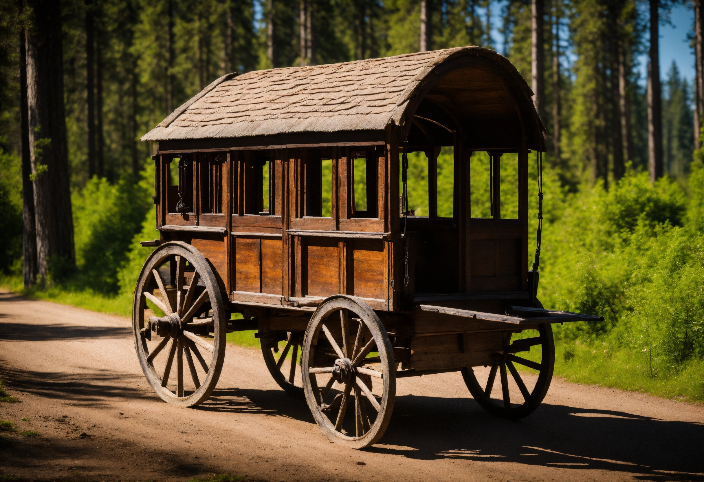 Lexica - Medieval magnificent large box wagon of the traveling people ...