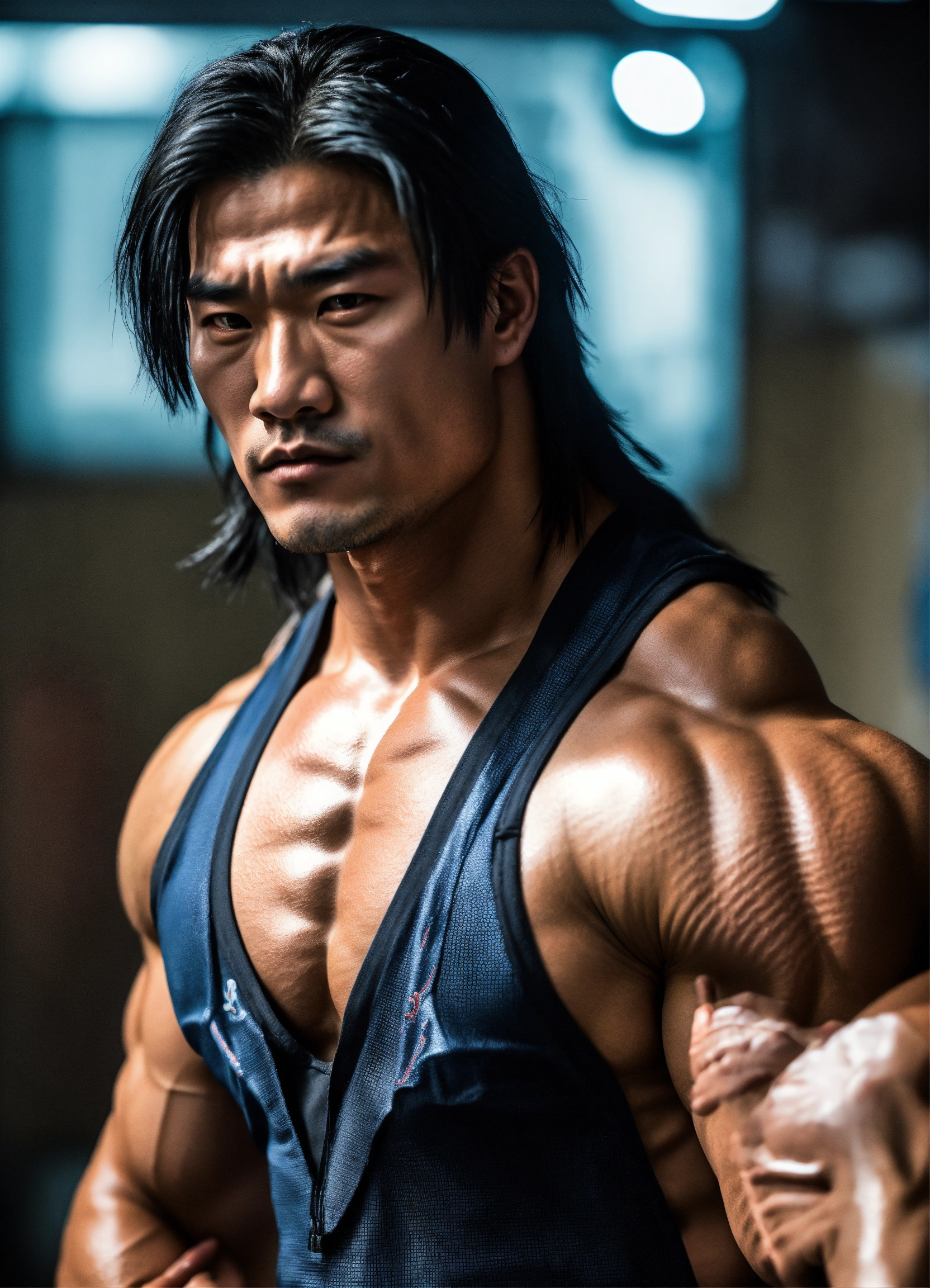 Lexica - 30-year-old wrestler with big muscles, bodybuilder, big, Liu ...