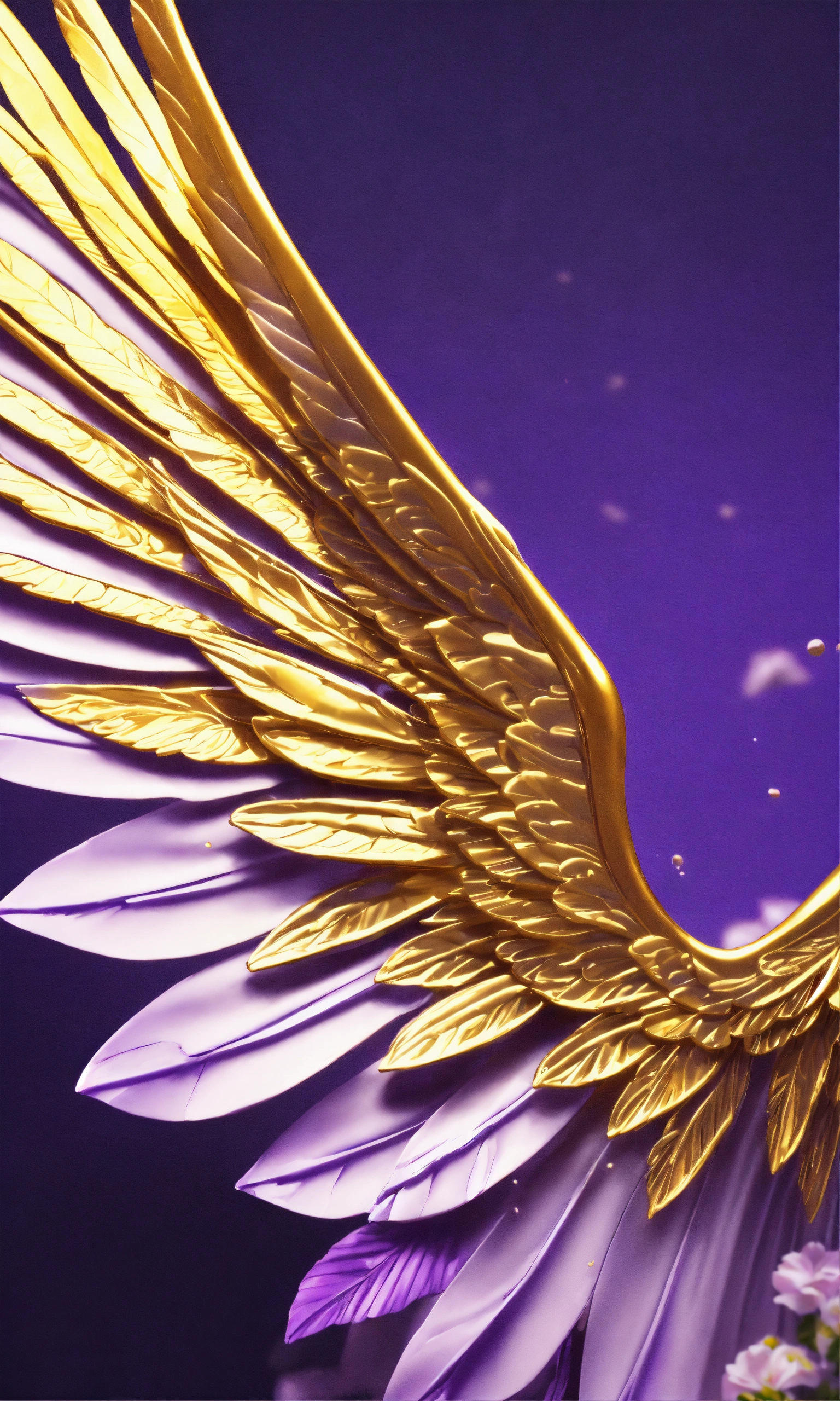 Lexica - Beautiful and perfect small angel wings of violet color with ...