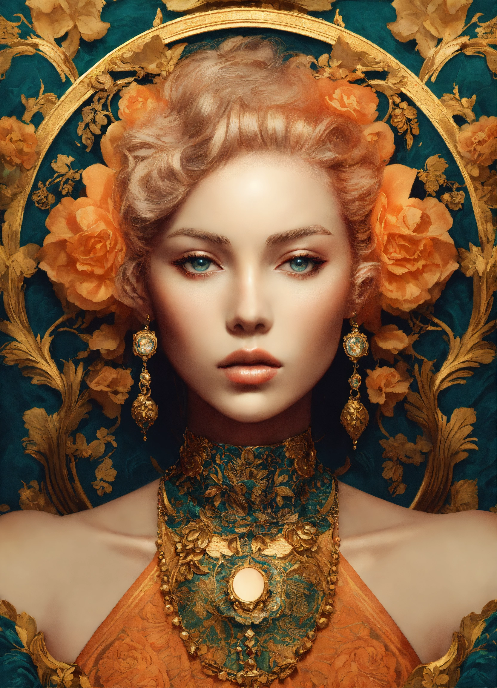 Lexica - Baroque, digital illustration, art deco