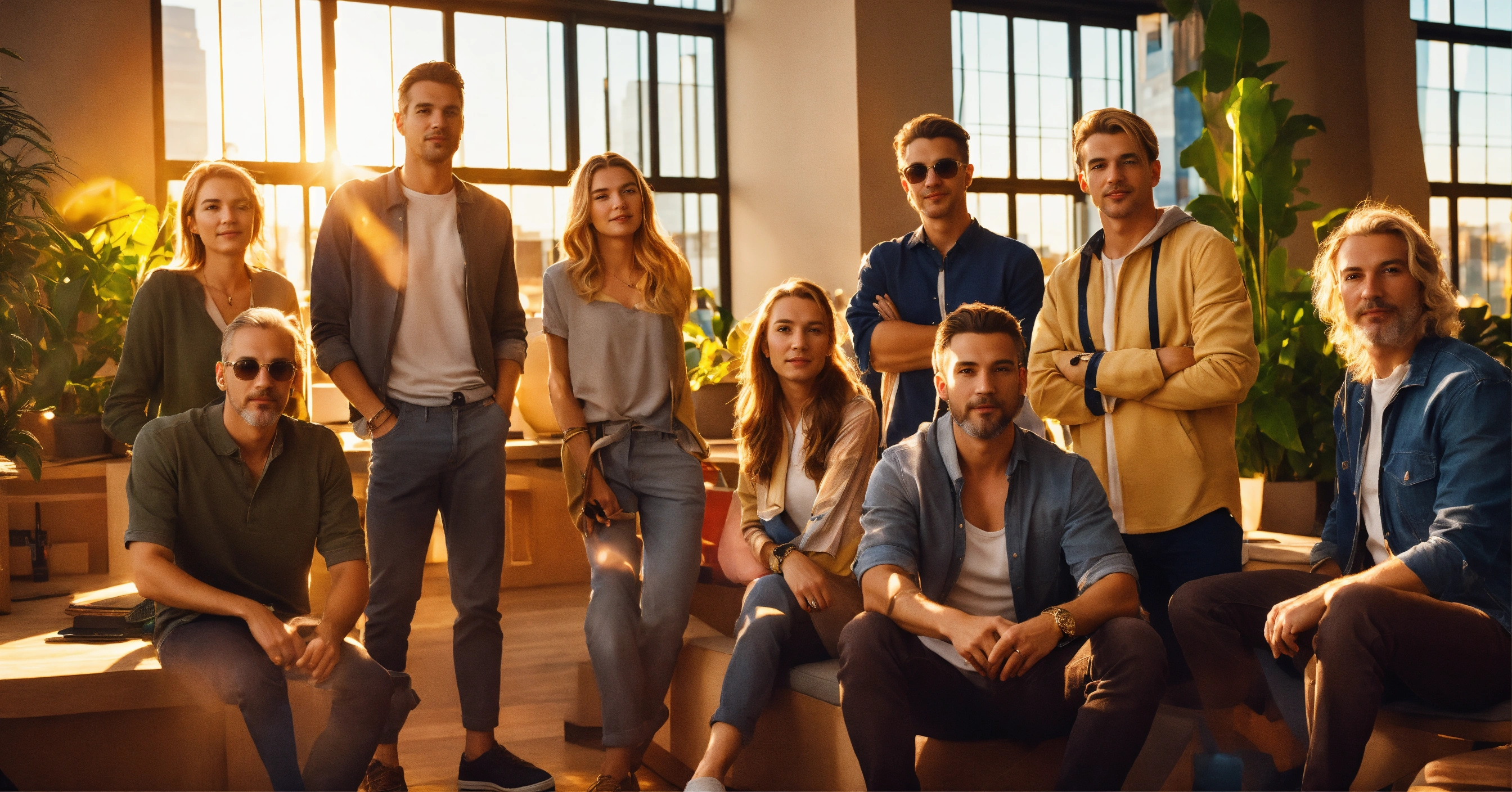Lexica - Ultra realistic group photo of 5 american and russian looking ...