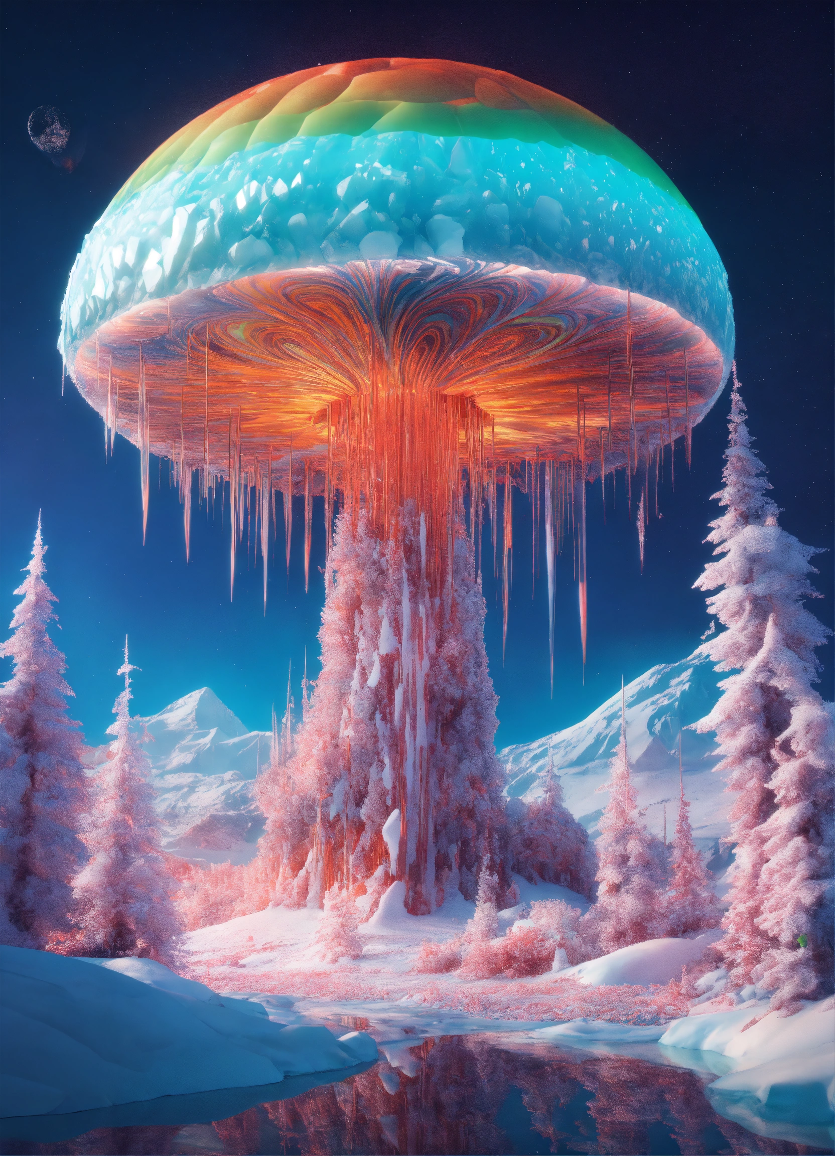 Lexica - The most trippy scene imaginable, in arctic tundra, detailed ...