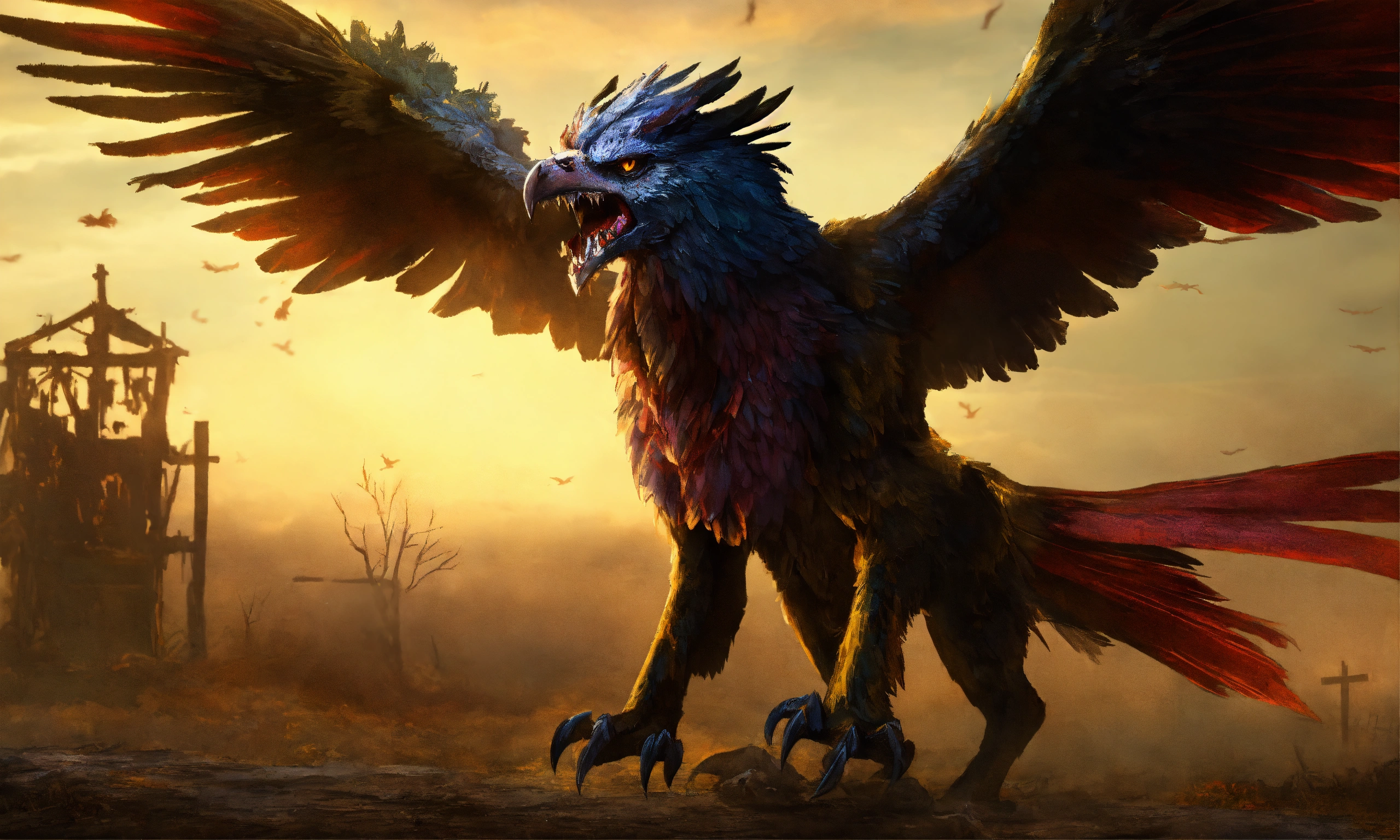 Lexica - An undead griffin