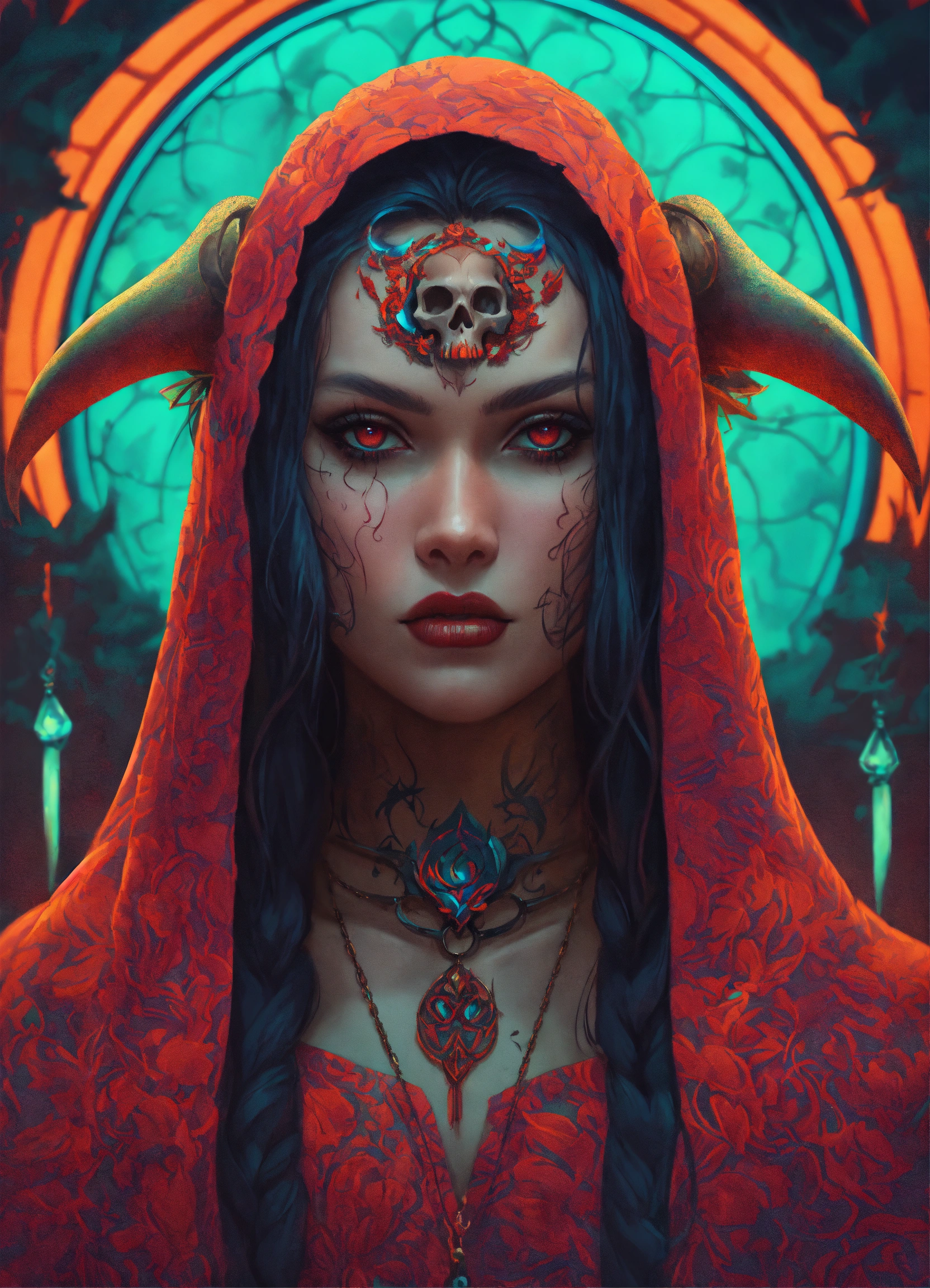 Lexica - Skull demon Concept art portrait by Casey Weldon, Olga Kvasha ...
