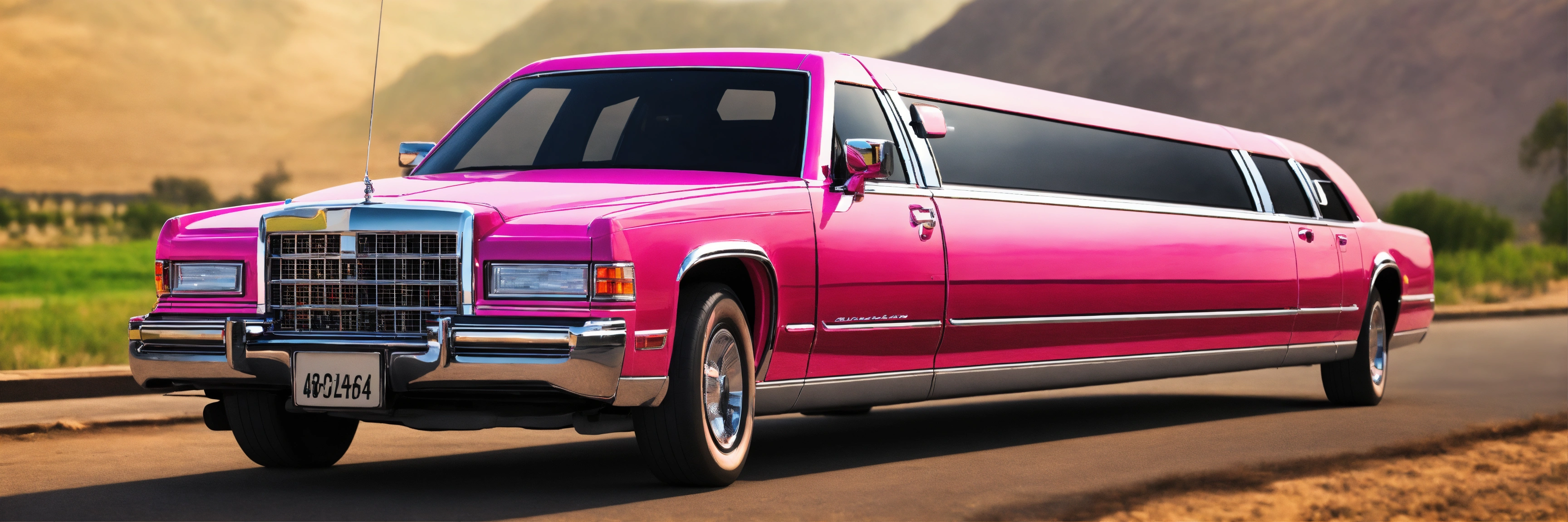 Lexica - Long pink limo, car rental, 3D, photo-realistic, 4K, high ...