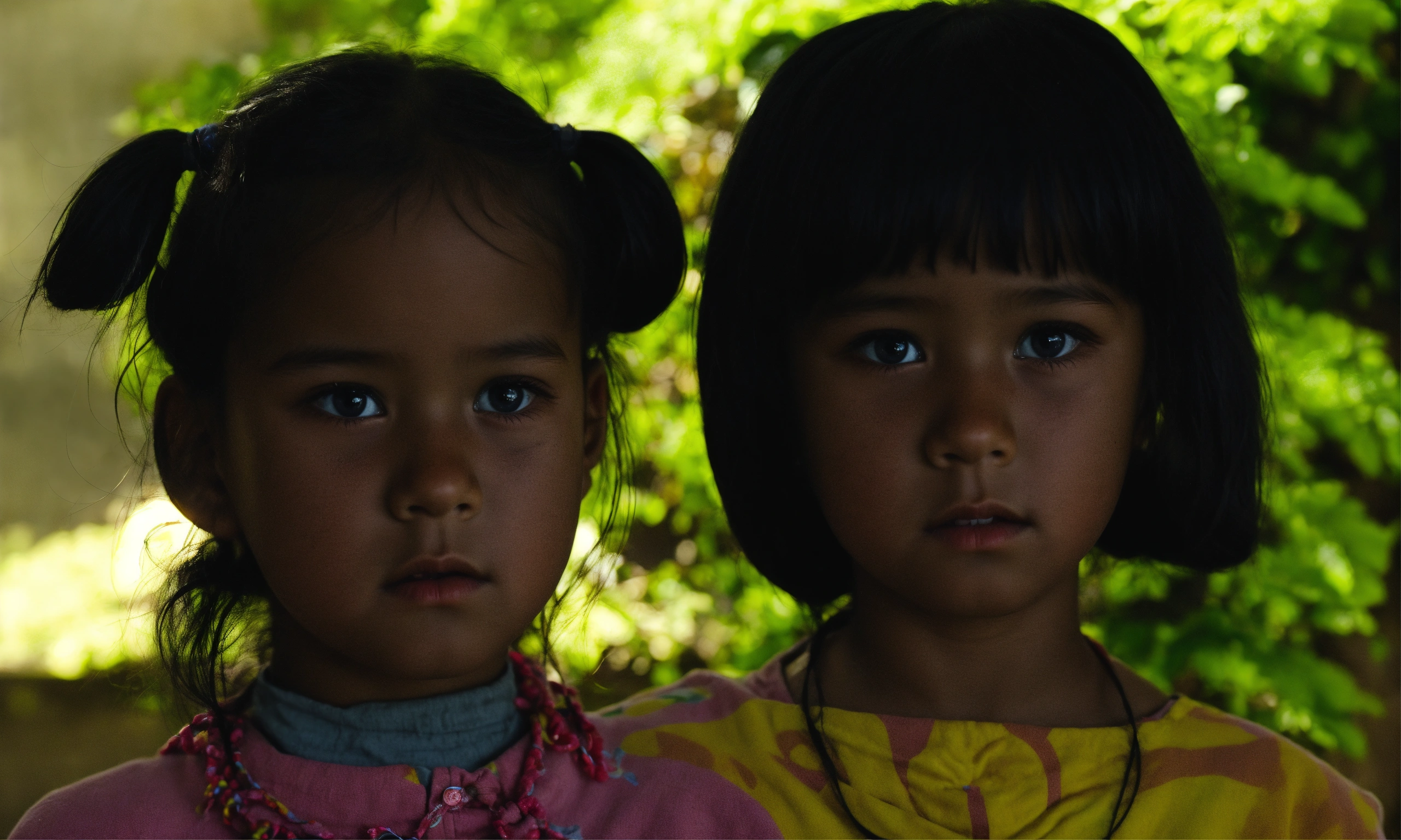 Lexica - 3 children with eyes completely black