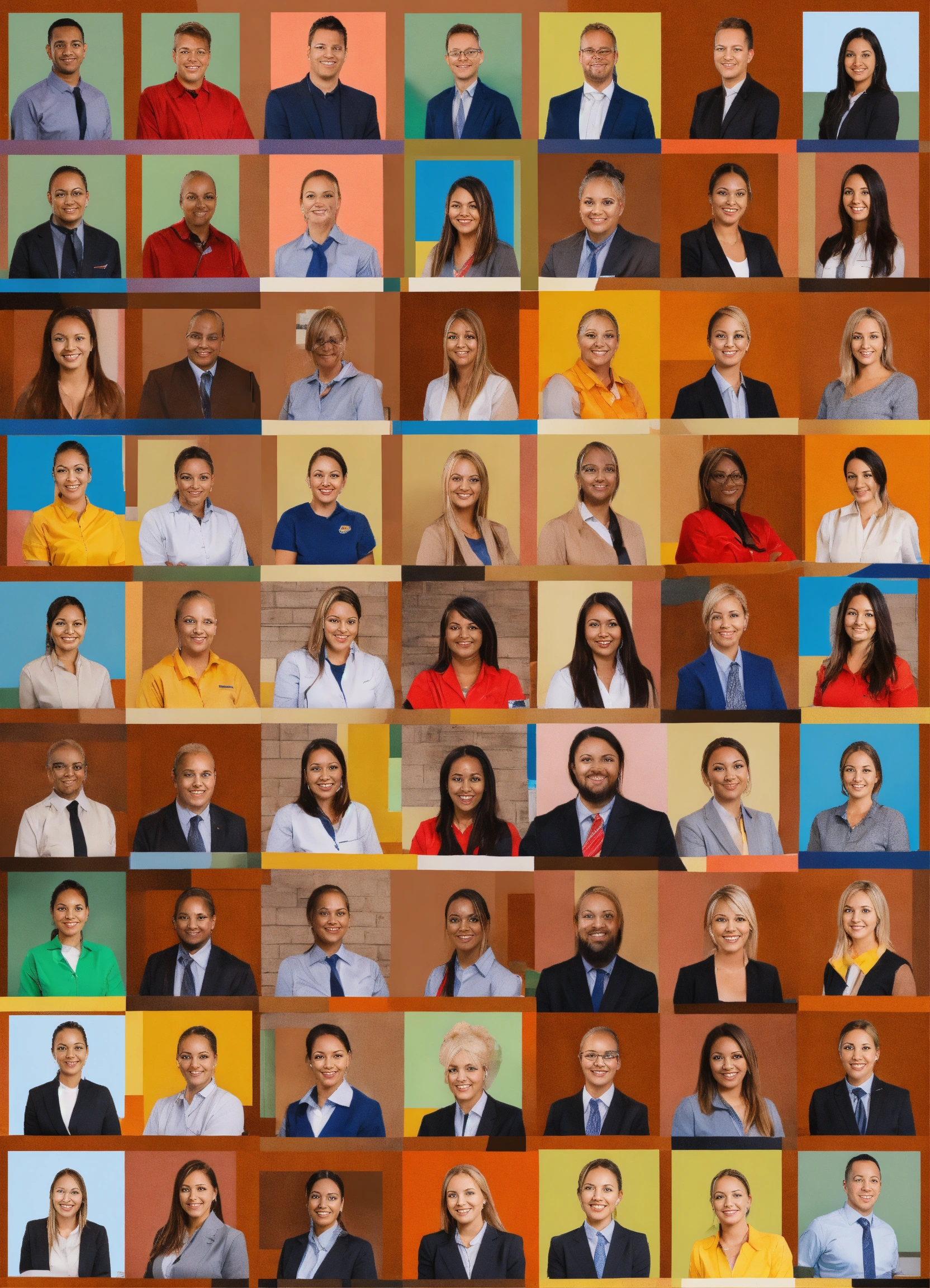 Lexica - Image A collage of your team members, showcasing their ...