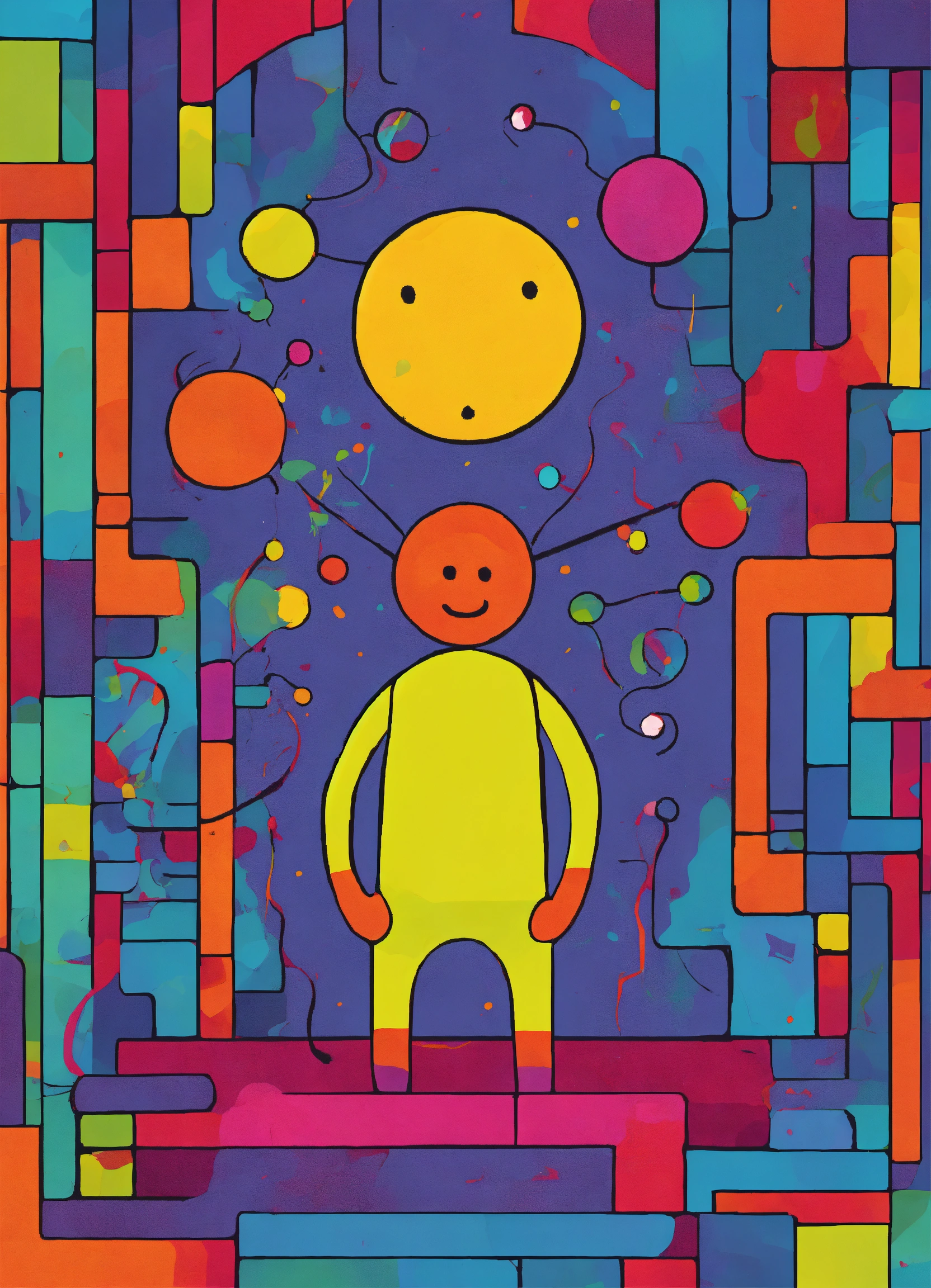 Lexica - Cute colorful small stick man
