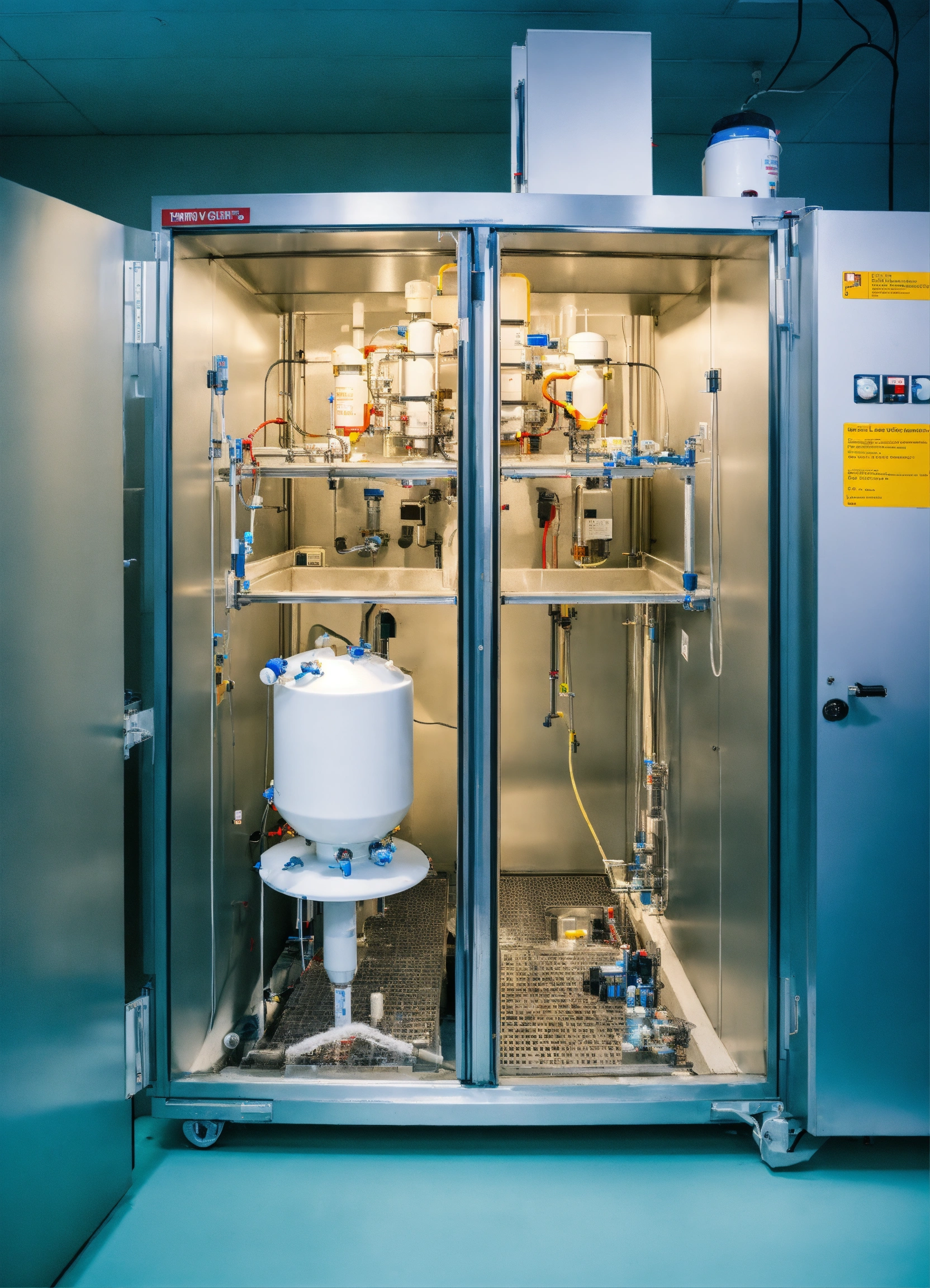 Lexica - Picture fomr a cell-bank removing trys from liquid nitrogen ...