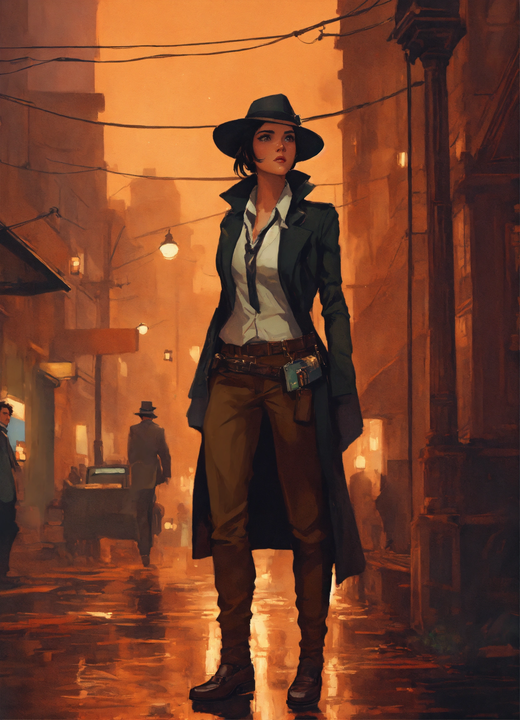 Lexica - Highly detailed portrait of a sewer emo punk lady mercenary ...