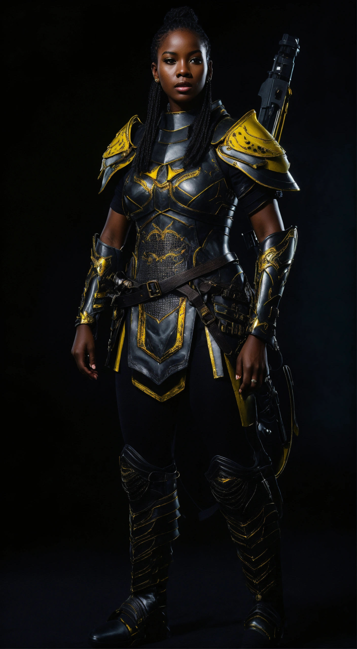 Lexica - Black woman yellow armor