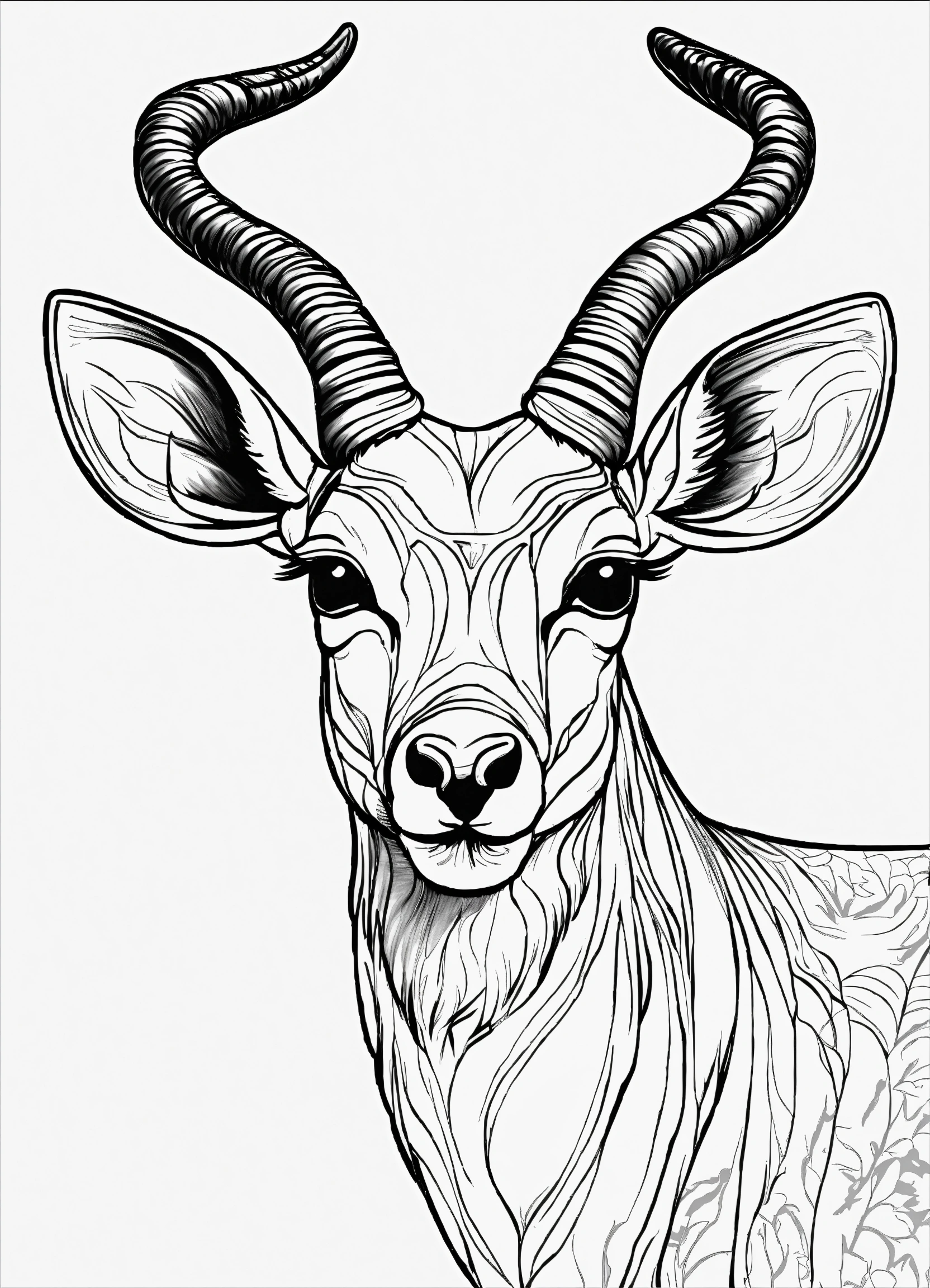 Lexica - Generate a cute Kudu, resolution, cartoon-sticker style with ...
